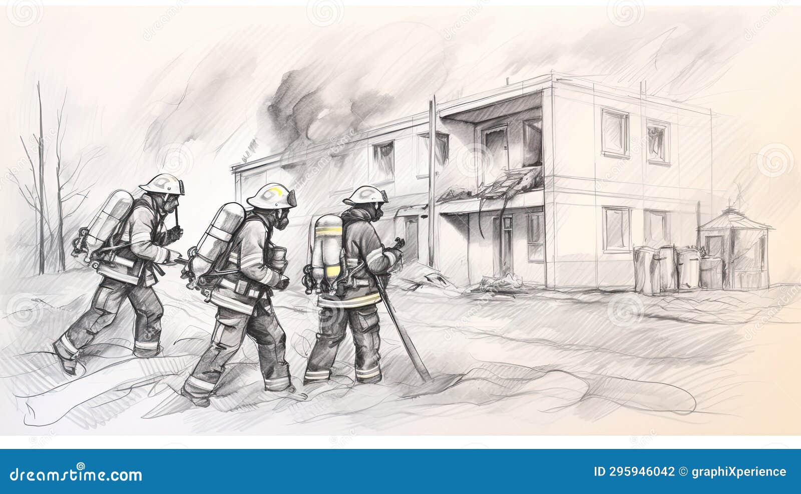 Blazing Heroes in Action stock illustration. Illustration of ...