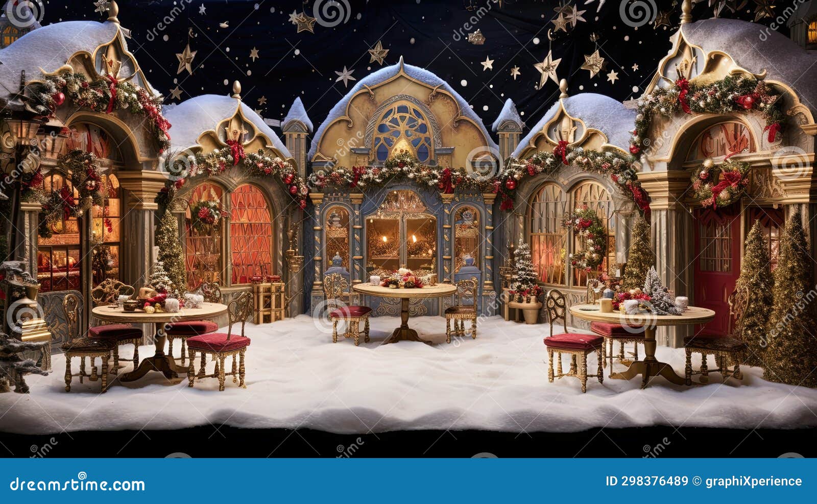Enchanting London Christmas at 1850 Stock Illustration - Illustration ...