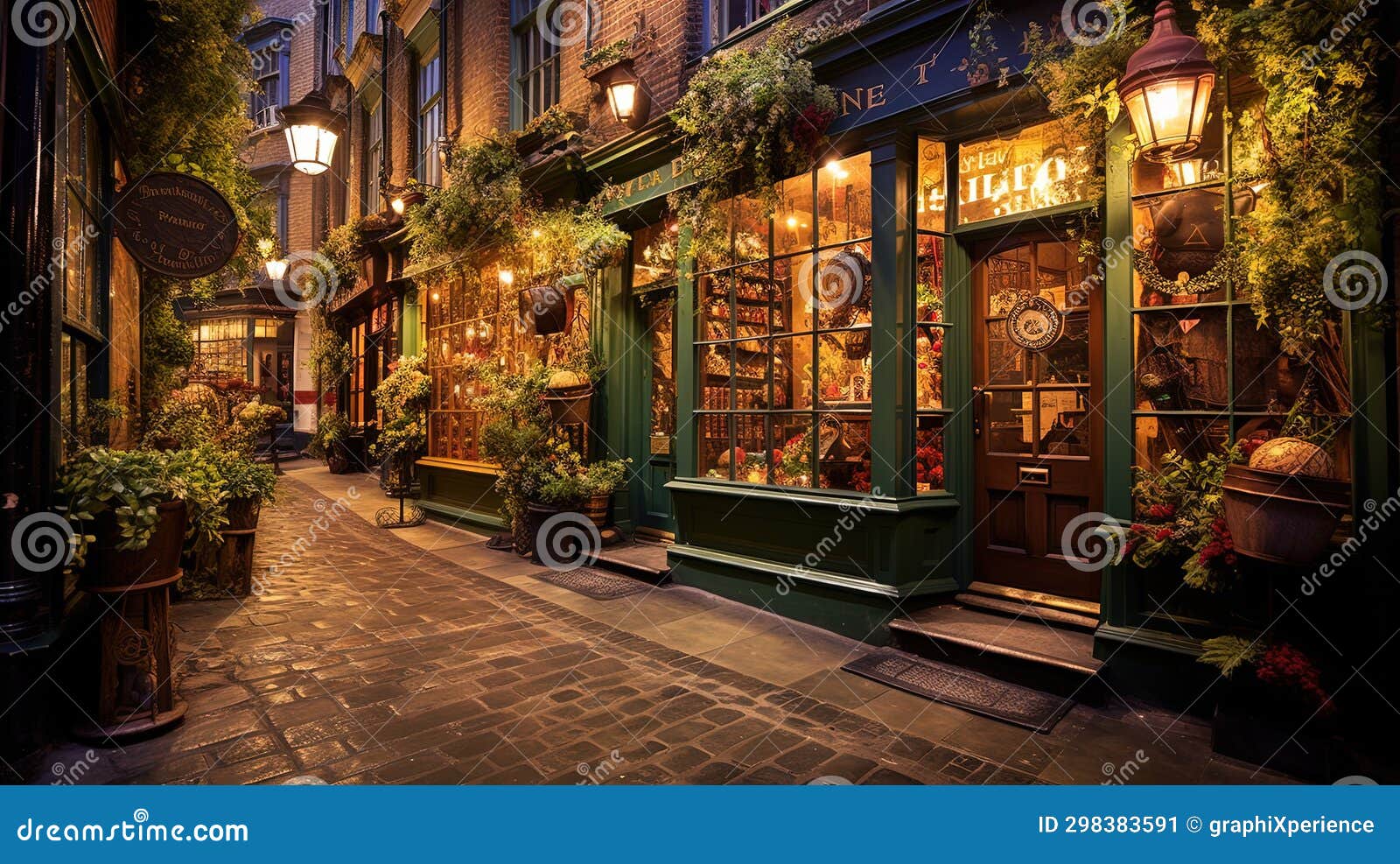 Enchanting London Christmas at 1850 Stock Illustration - Illustration ...