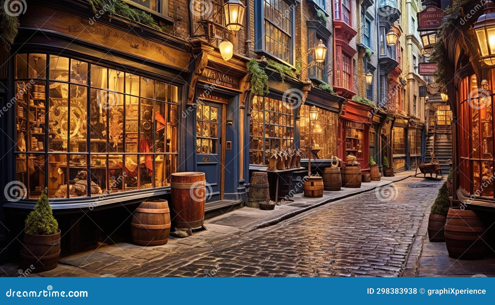 Enchanting London Christmas at 1850 Stock Illustration - Illustration ...