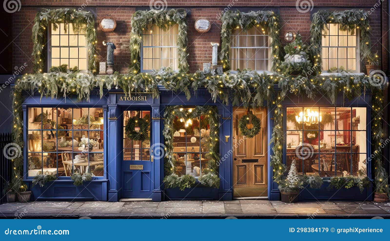 Enchanting London Christmas at 1850 Stock Illustration - Illustration ...