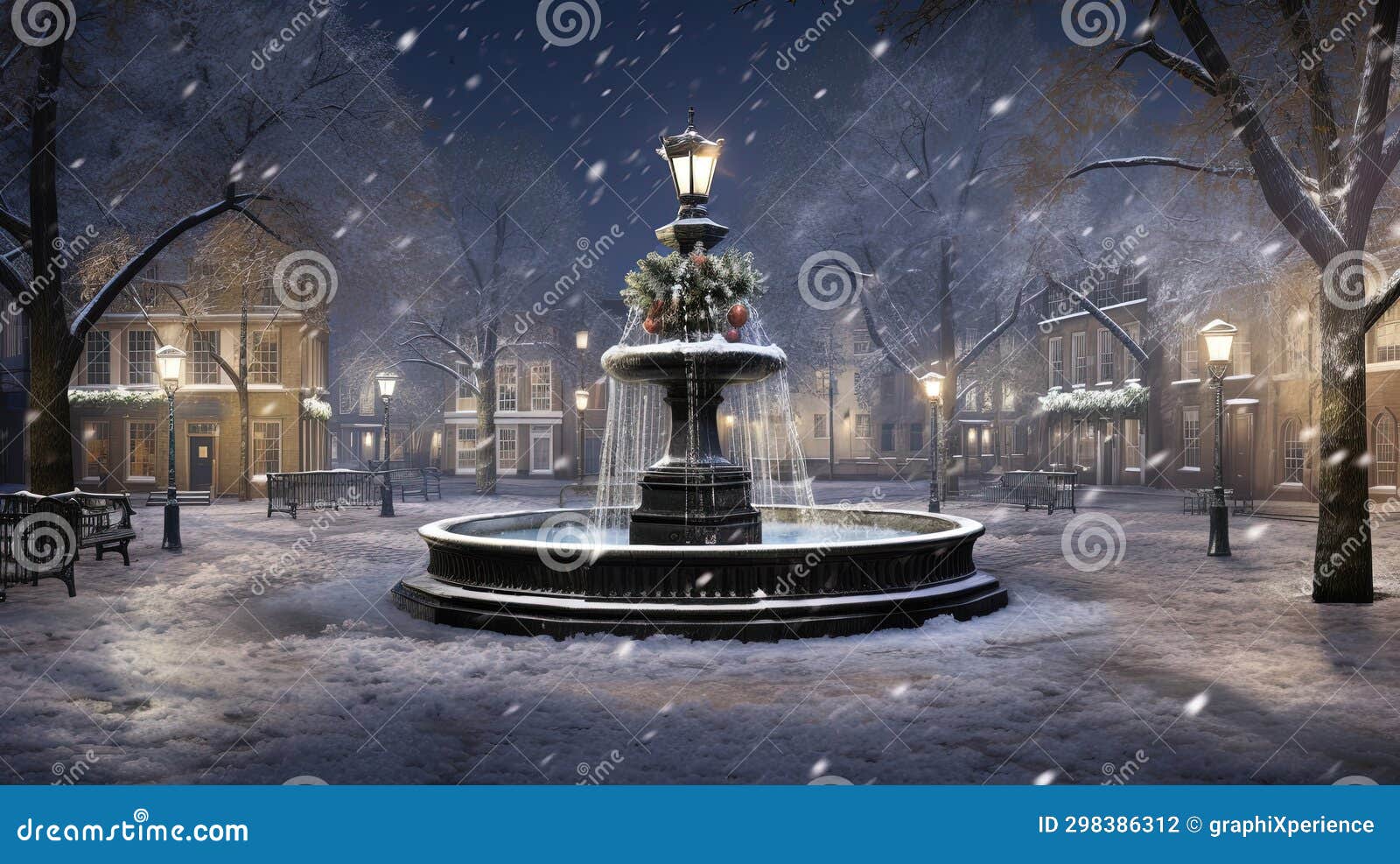 Enchanting London Christmas at 1850 Stock Illustration - Illustration ...