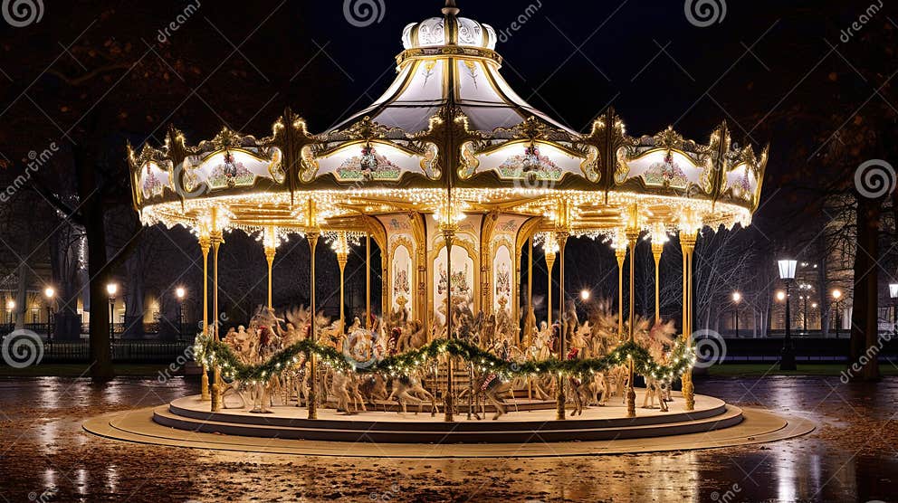 Enchanting London Christmas at 1850 Stock Illustration - Illustration ...