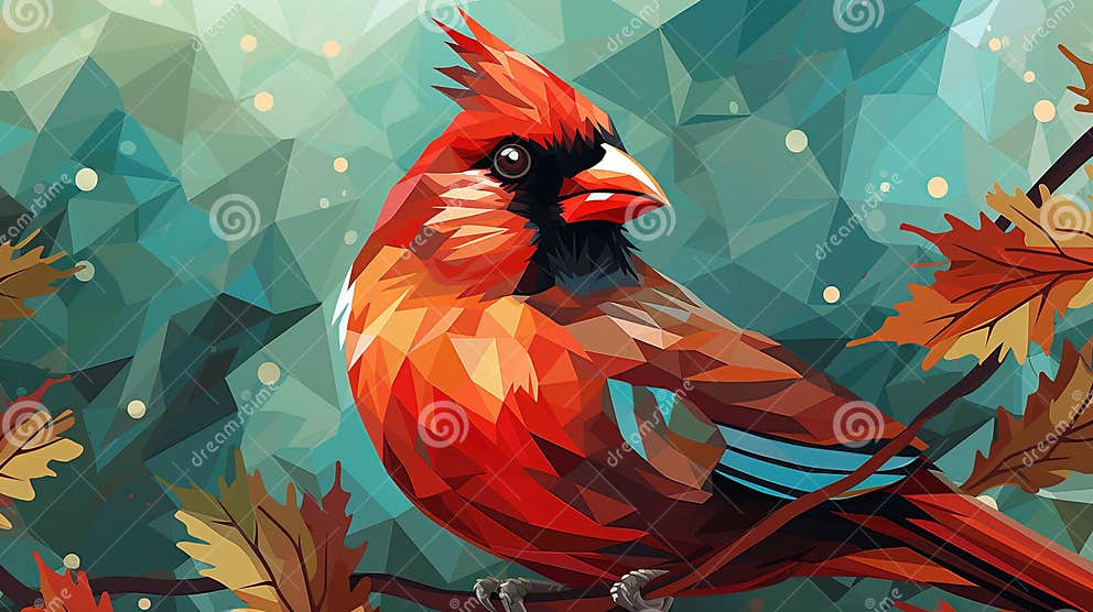 Captivating Majestic Northern Cardinal Vector Art Stock Illustration ...