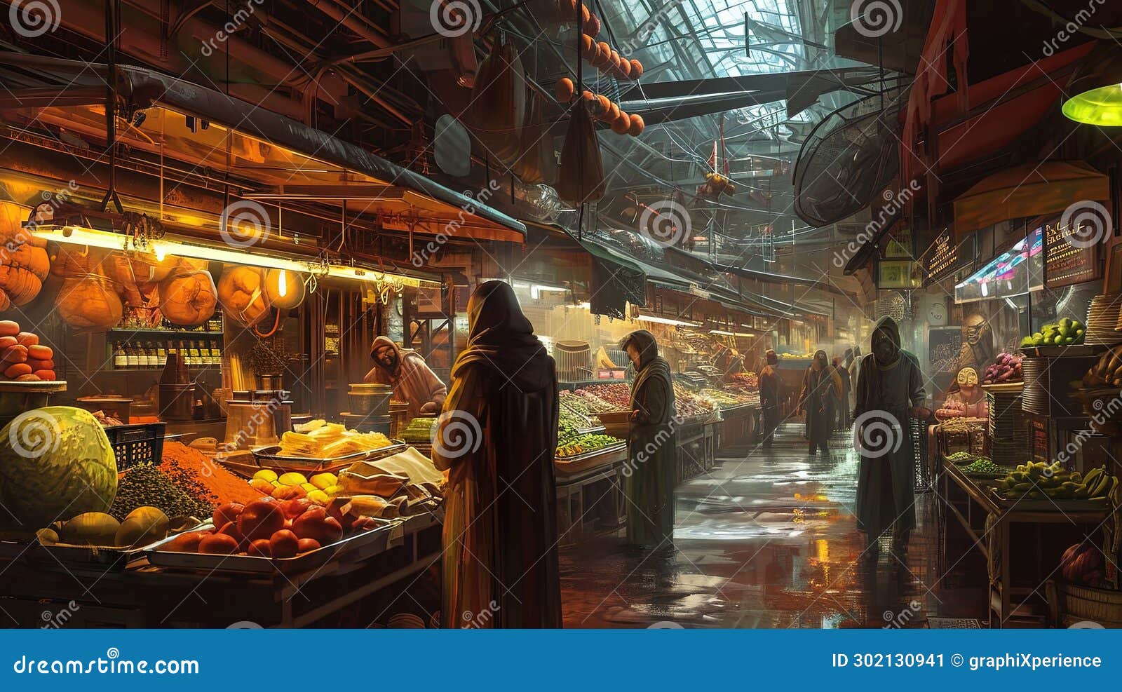 Cosmic Food Extravaganza stock illustration. Illustration of galactic ...