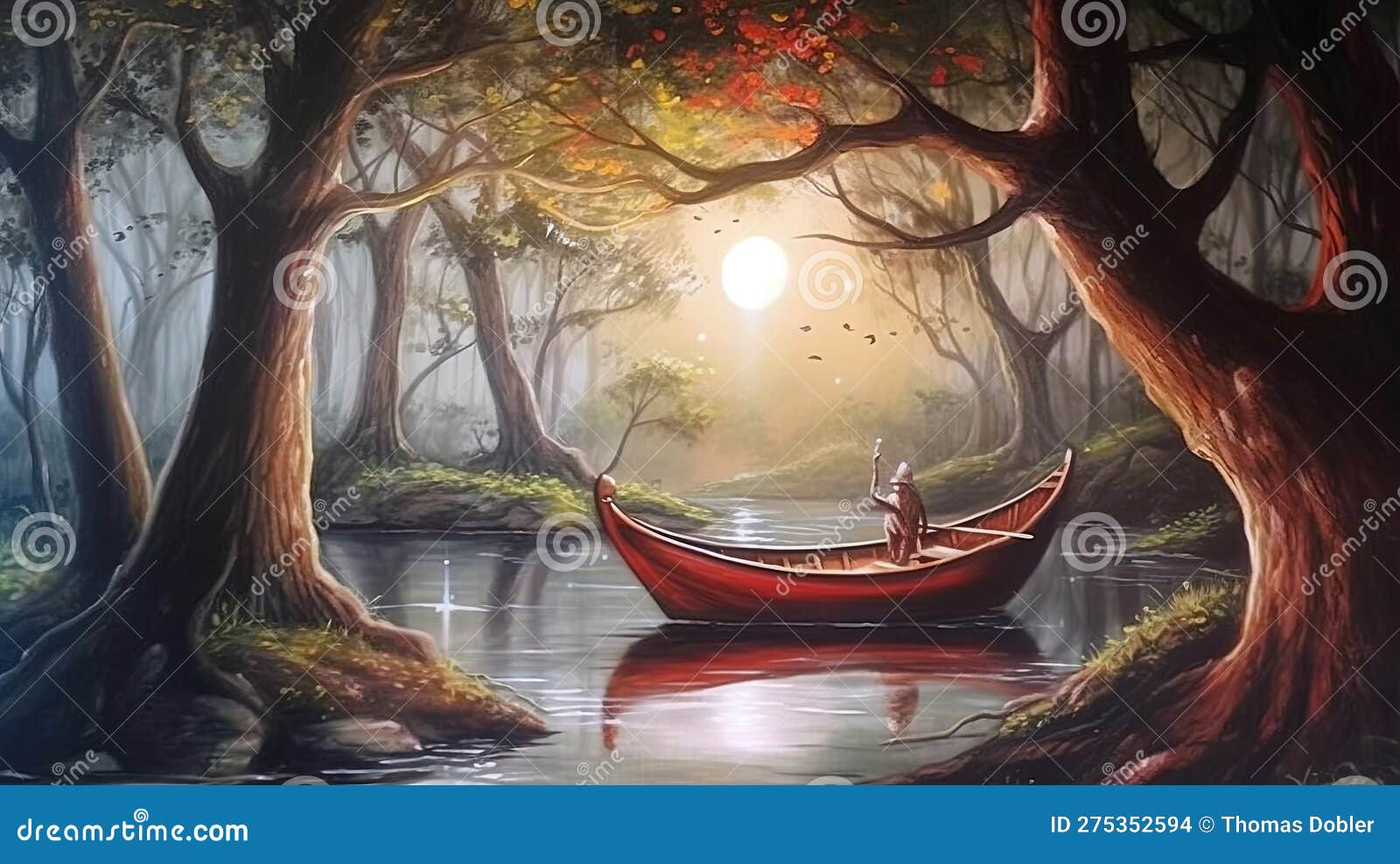 Creative Dreamy Magical Forest Stock Illustration - Illustration of ...