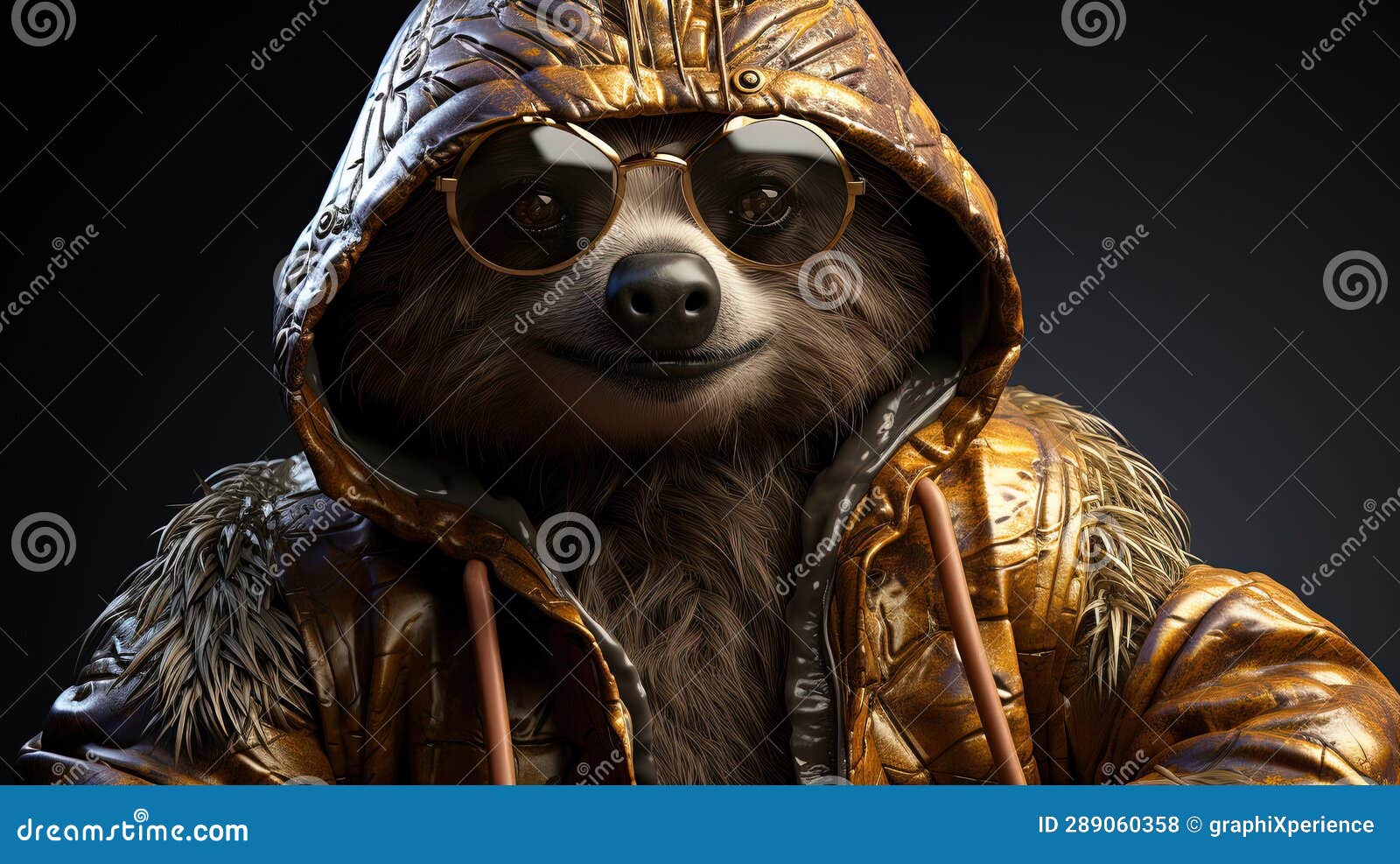 Sloth Hop stock illustration. Illustration of chill - 289060358