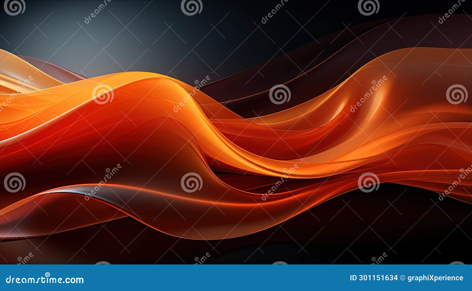 Amber Glow Lines on Black stock illustration. Illustration of ...