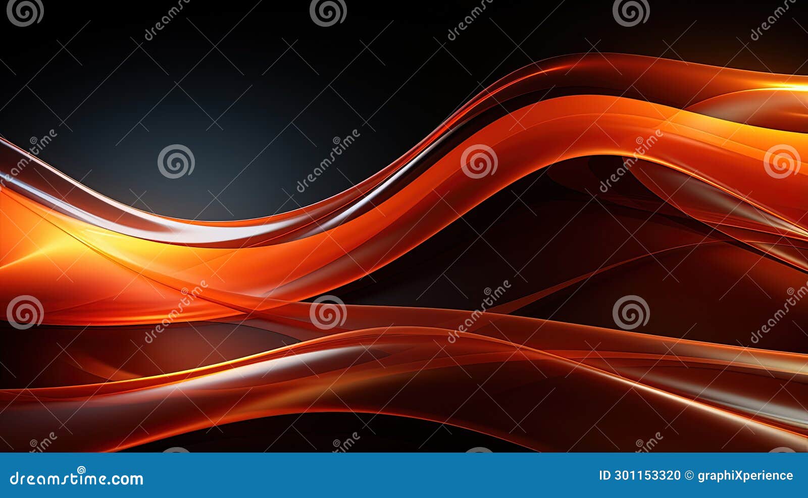 Amber Glow Lines on Black stock illustration. Illustration of drawing ...