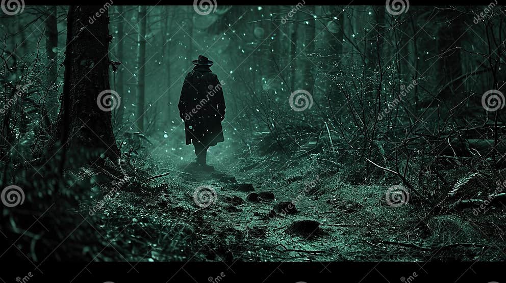 Sherlock Holmes in the Forest Stock Illustration - Illustration of ...