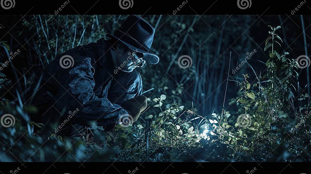 Sherlock Holmes in the Forest Stock Illustration - Illustration of ...