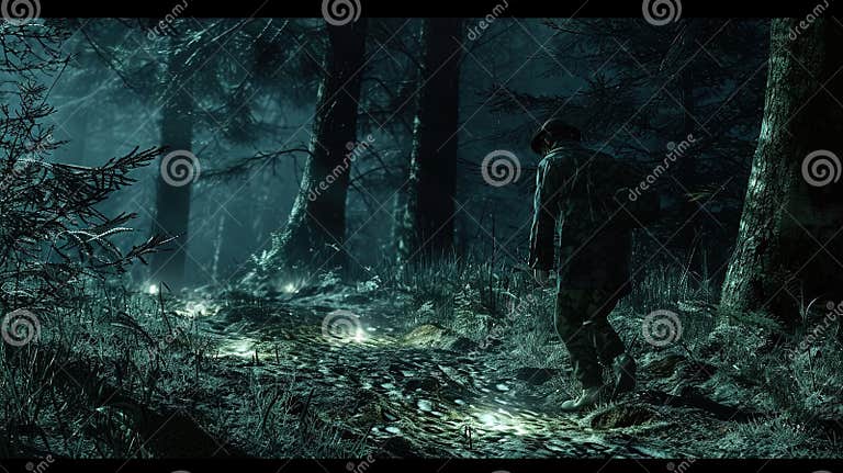 Sherlock Holmes in the Forest Stock Illustration - Illustration of ...