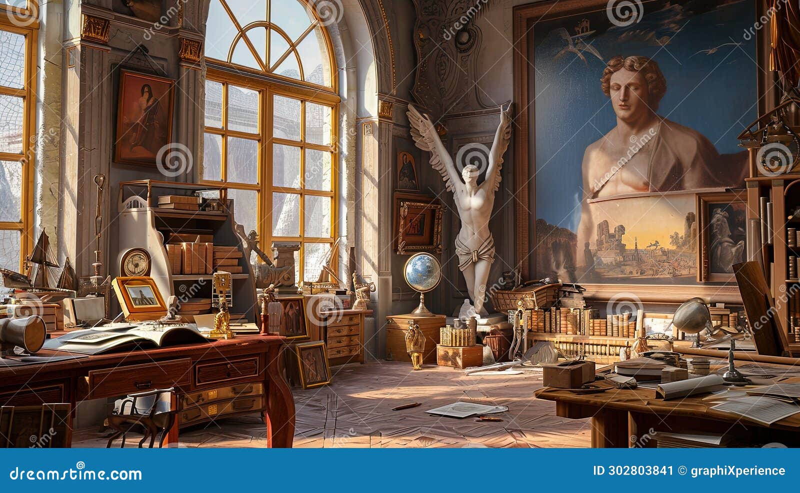 Renaissance Workshop stock illustration. Illustration of cross - 302803841