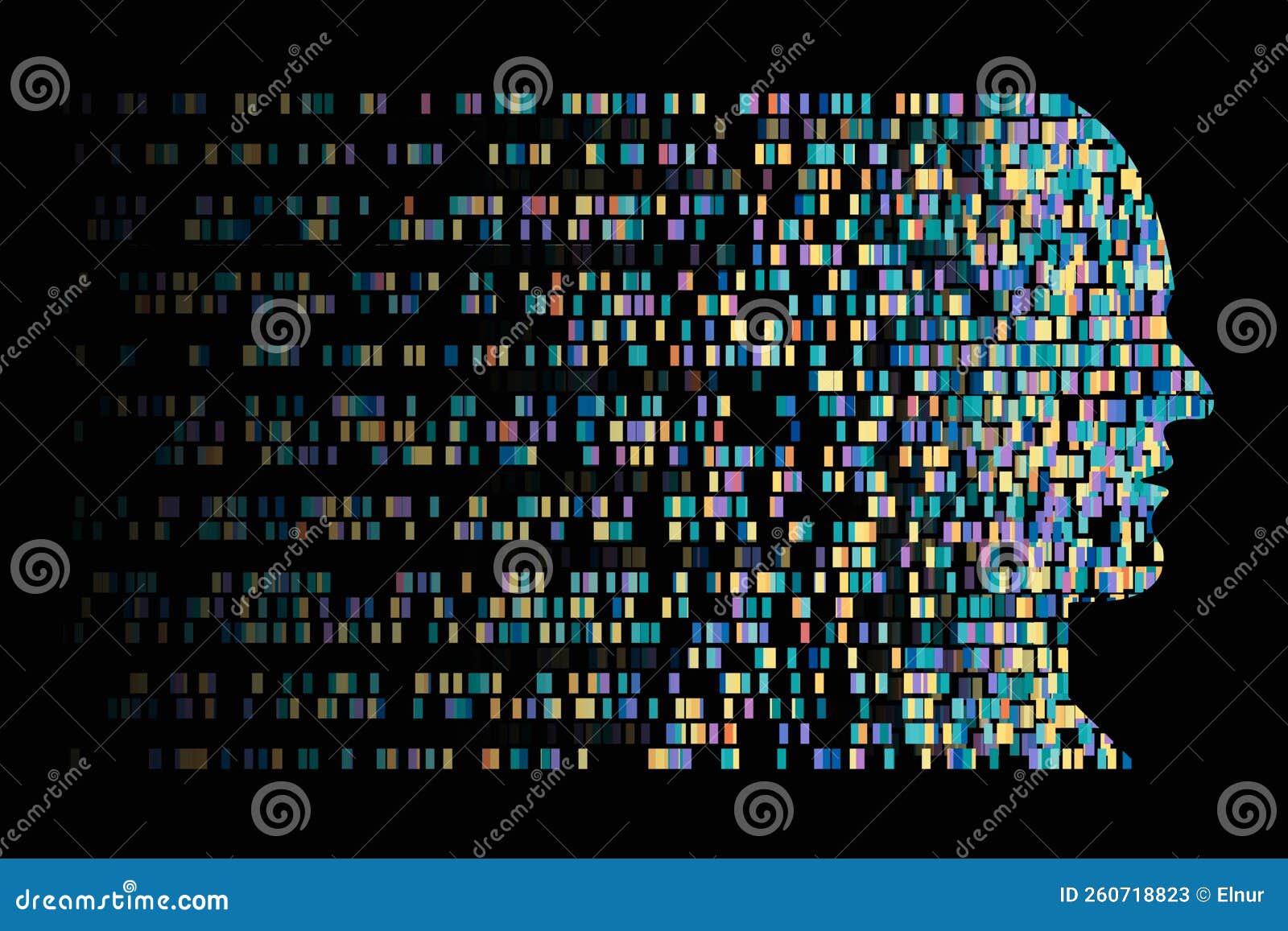 Illustration of Genome Data Code Stock Illustration - Illustration of ...