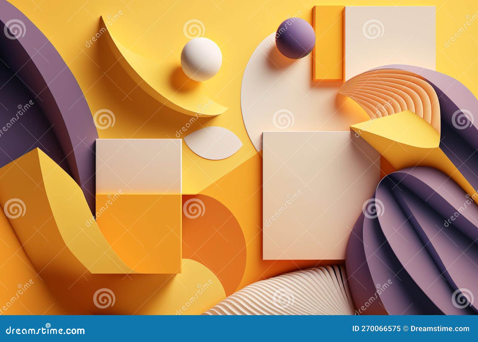 Illustration of Geometric and Abstract Shapes with Pastel Colors Stock ...