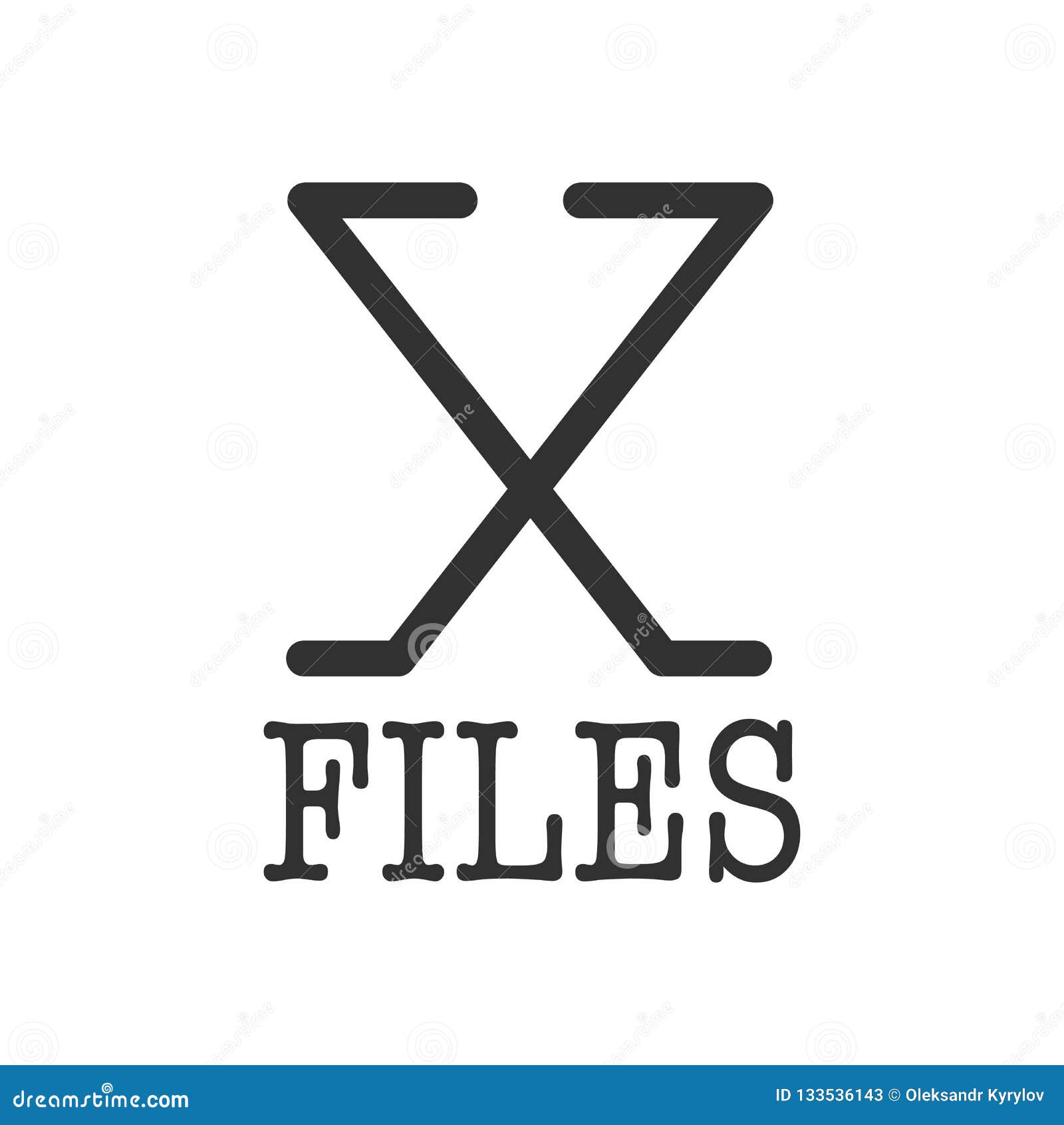 Illustration of Geometric X Files Icon with Inexplicable and Mysterious ...