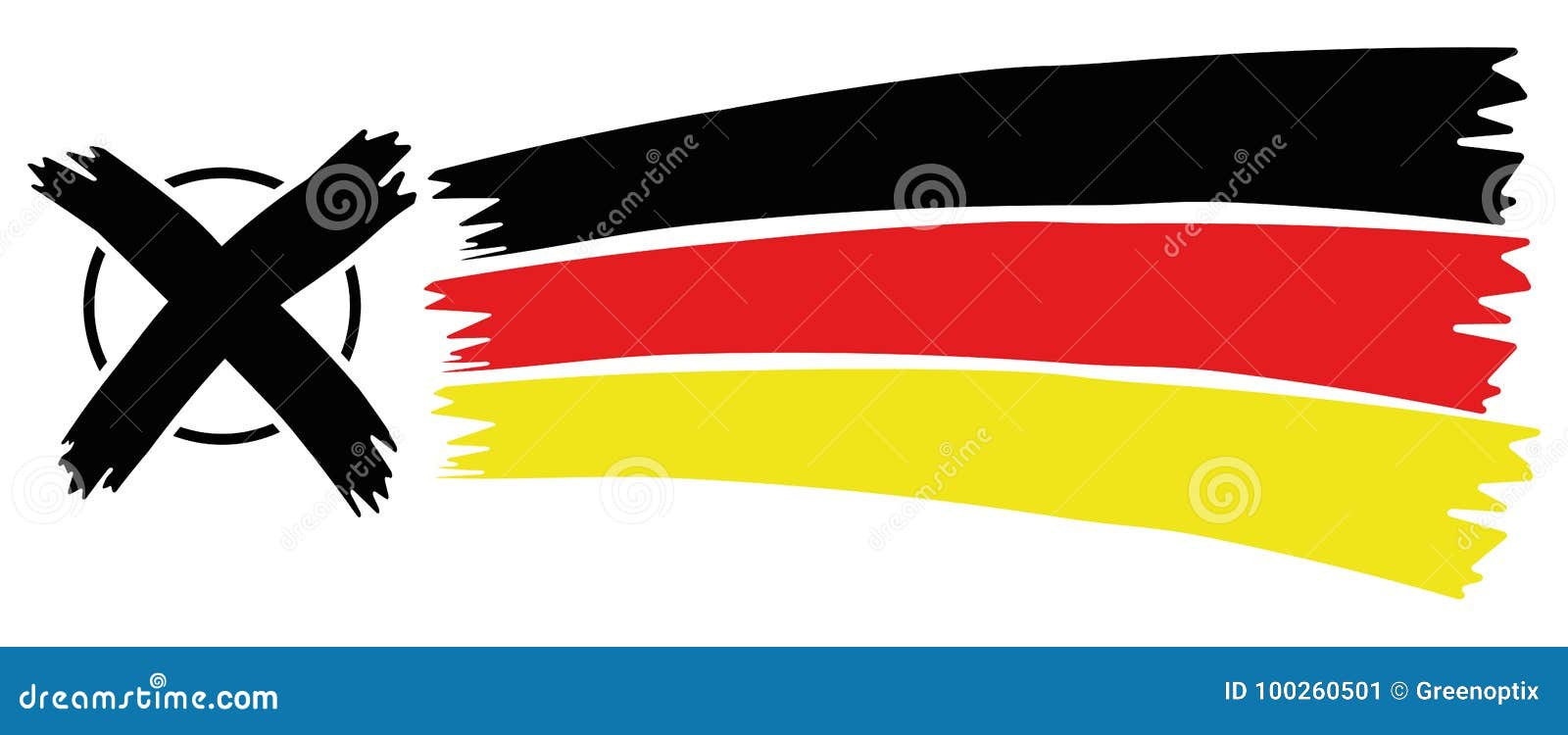 Illustration Germany Election Cross Stock Vector - Illustration of flag ...