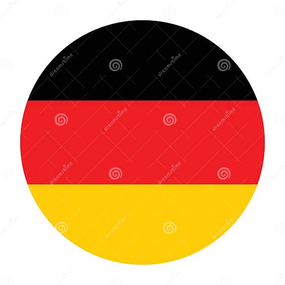 An Illustration of the Germany Round Flag. Flag of Germany. Stock ...