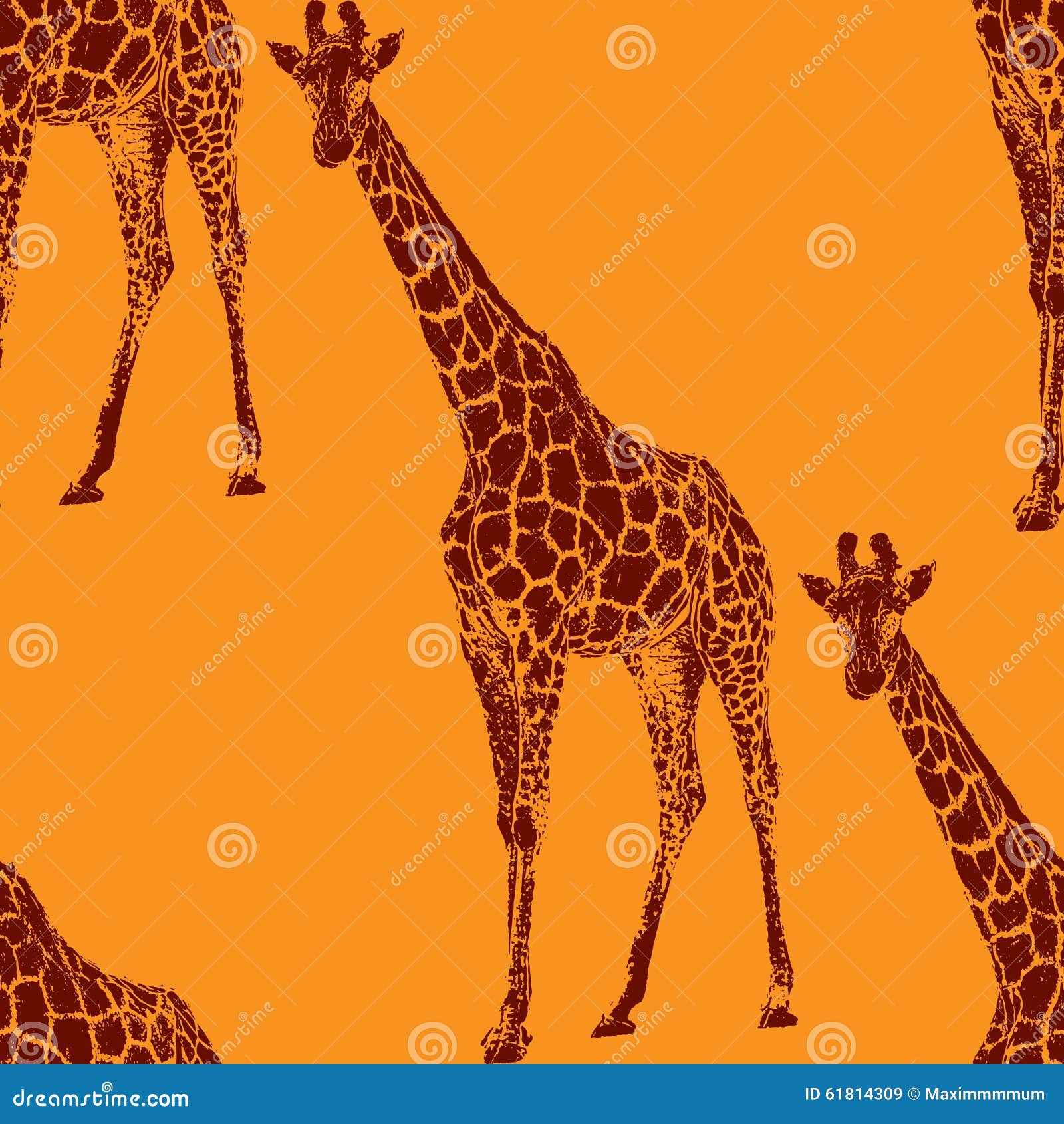 Giraffe Seamless Pattern. Wild Animal Print. Vector Cow Skin ...
