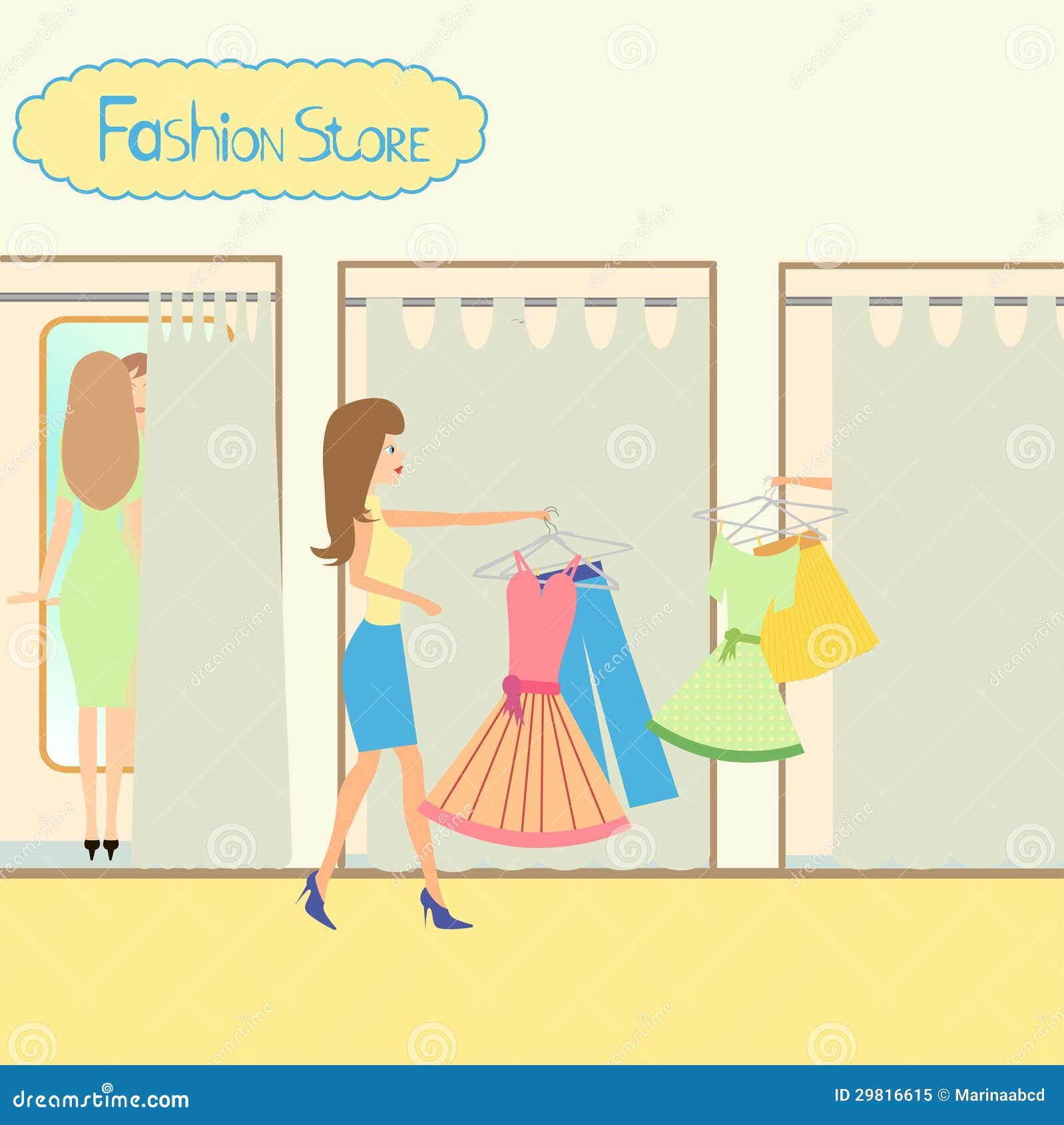 Fittingroom Cartoons, Illustrations & Vector Stock Images - 90 Pictures ...