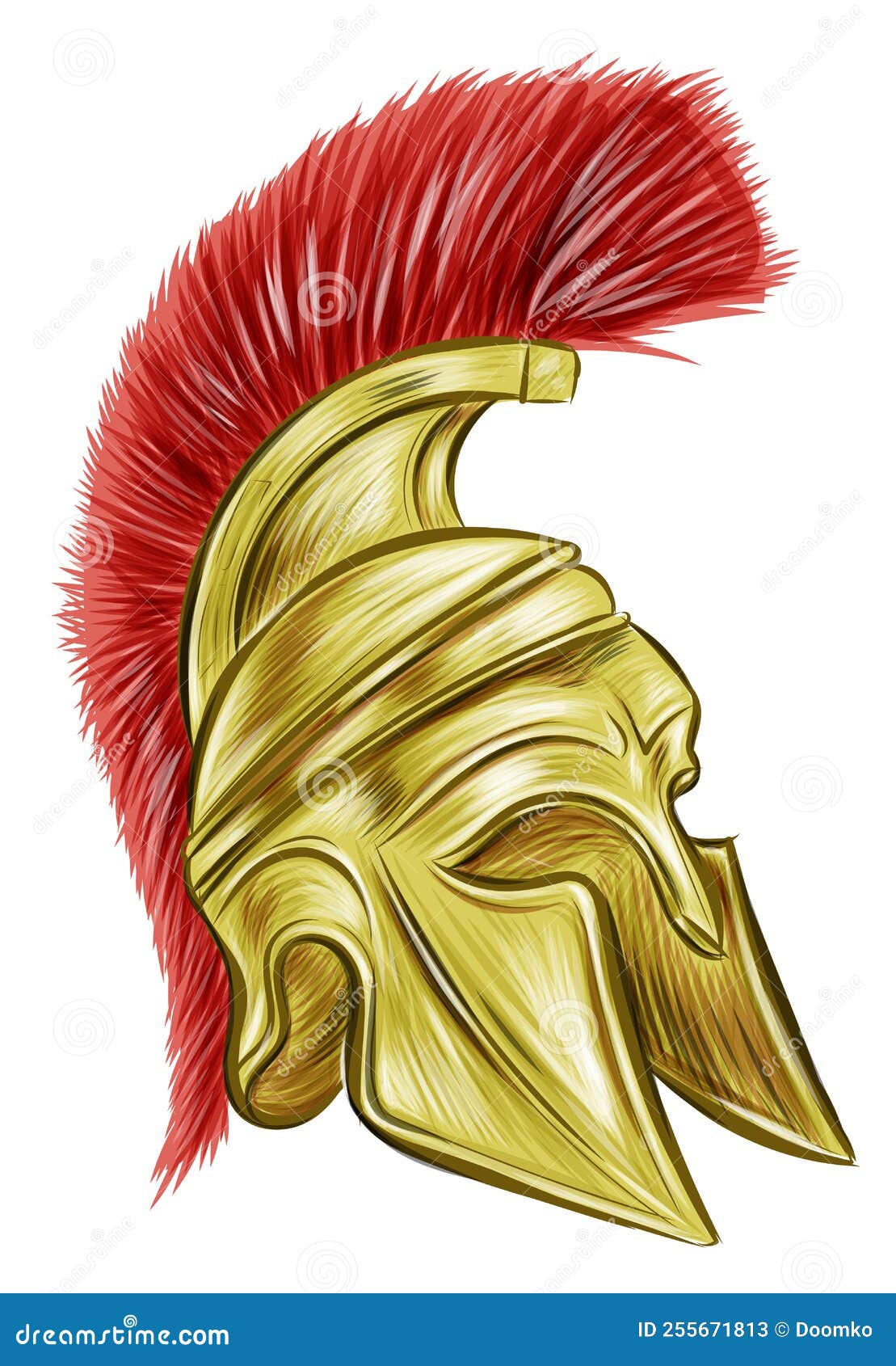 An Illustration of a Gladiator Helmet Stock Vector - Illustration of ...