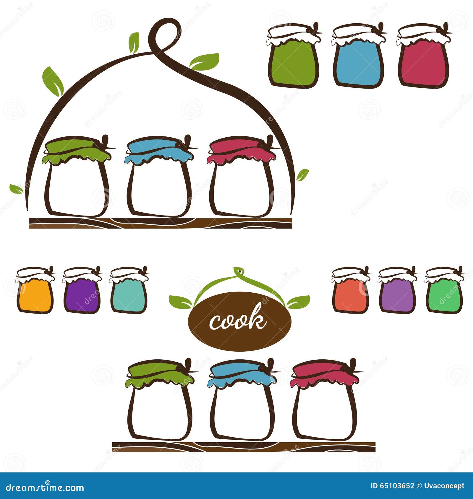 Illustration Glass Jars Mason Stock Vector - Illustration of food ...