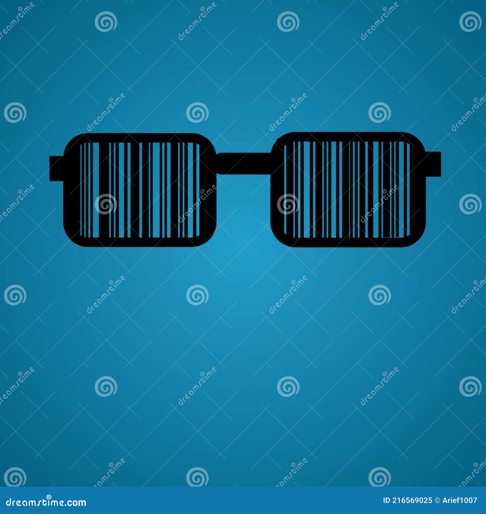 Illustration of Glasses with Barcode Image Stock Illustration ...
