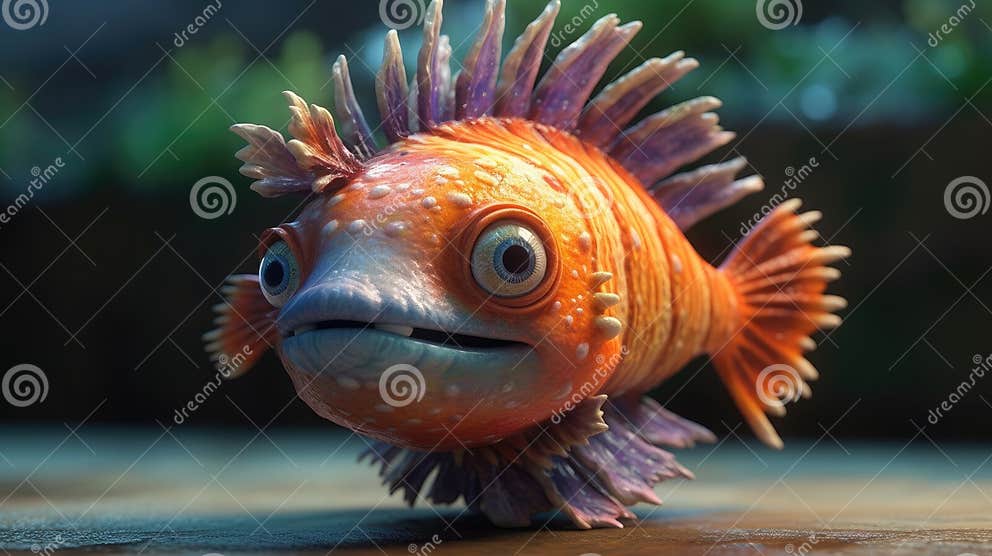 Illustration of Gleeful Fish in a Clear River Stock Illustration ...