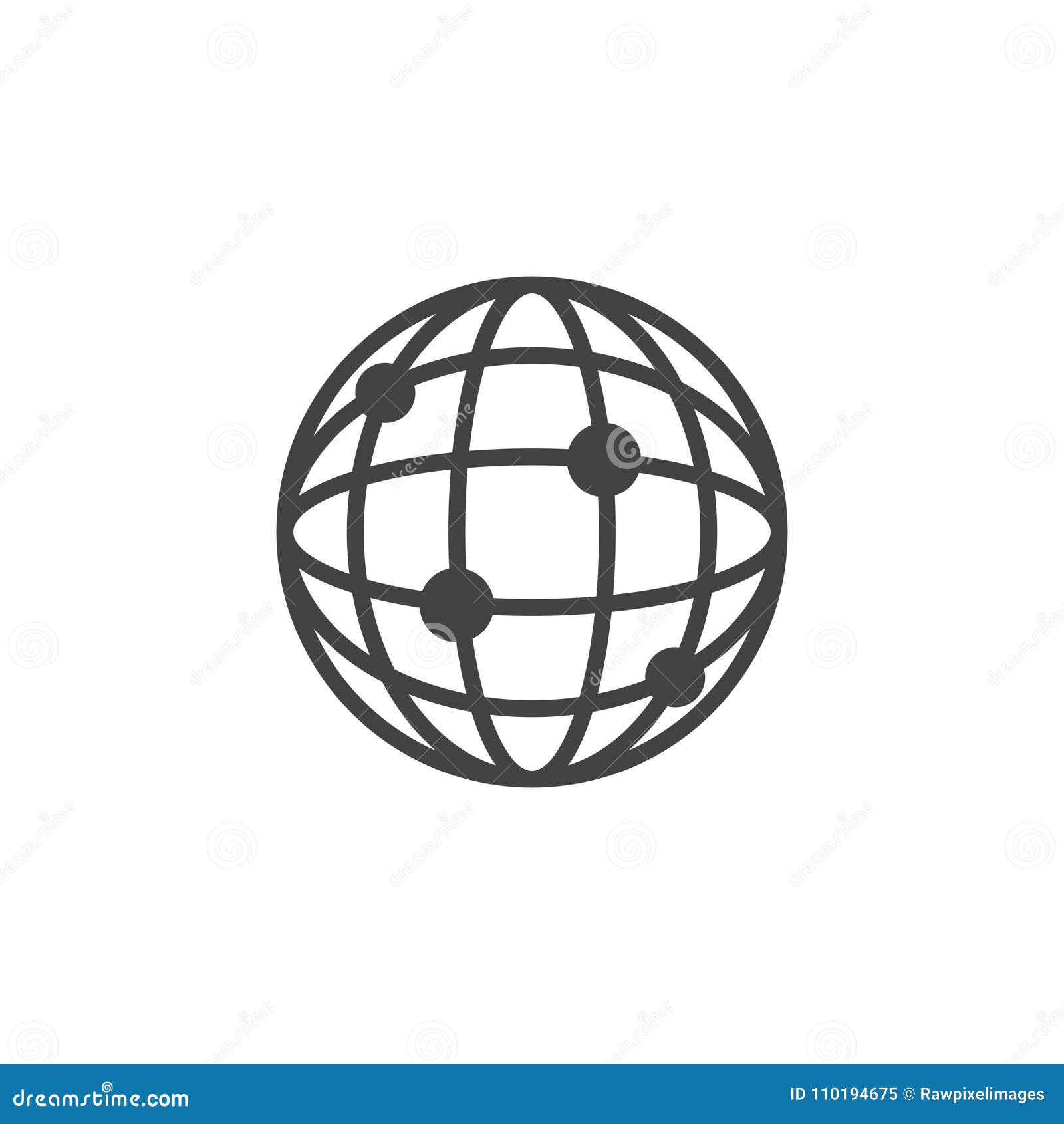 Illustration of Global Connection Icon Stock Illustration ...