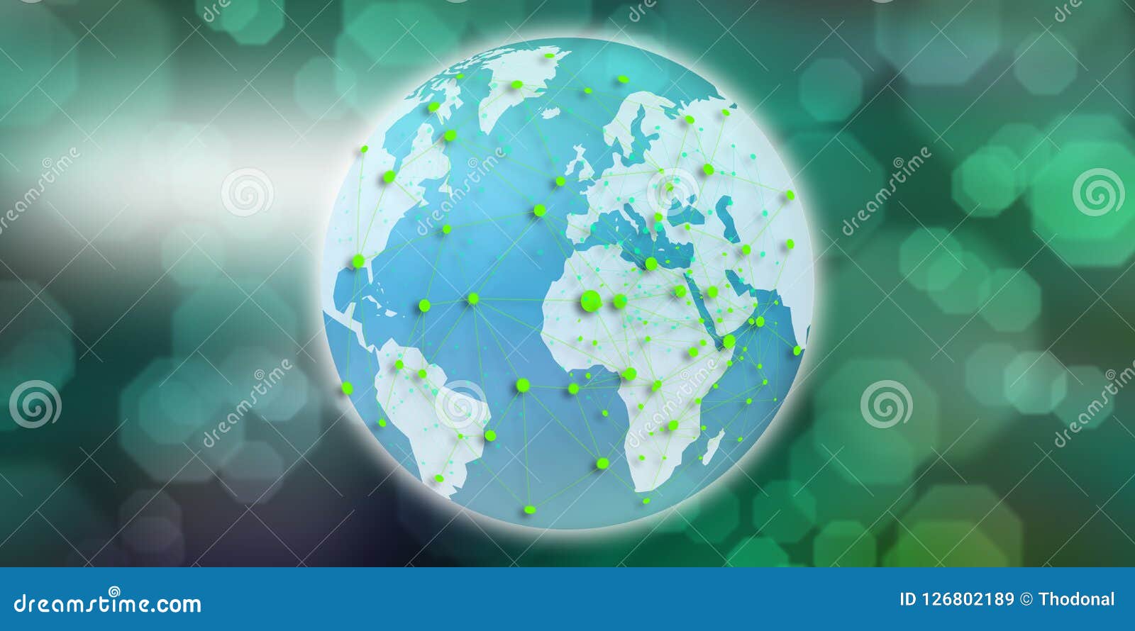 Concept of global network stock illustration. Illustration of virtual ...