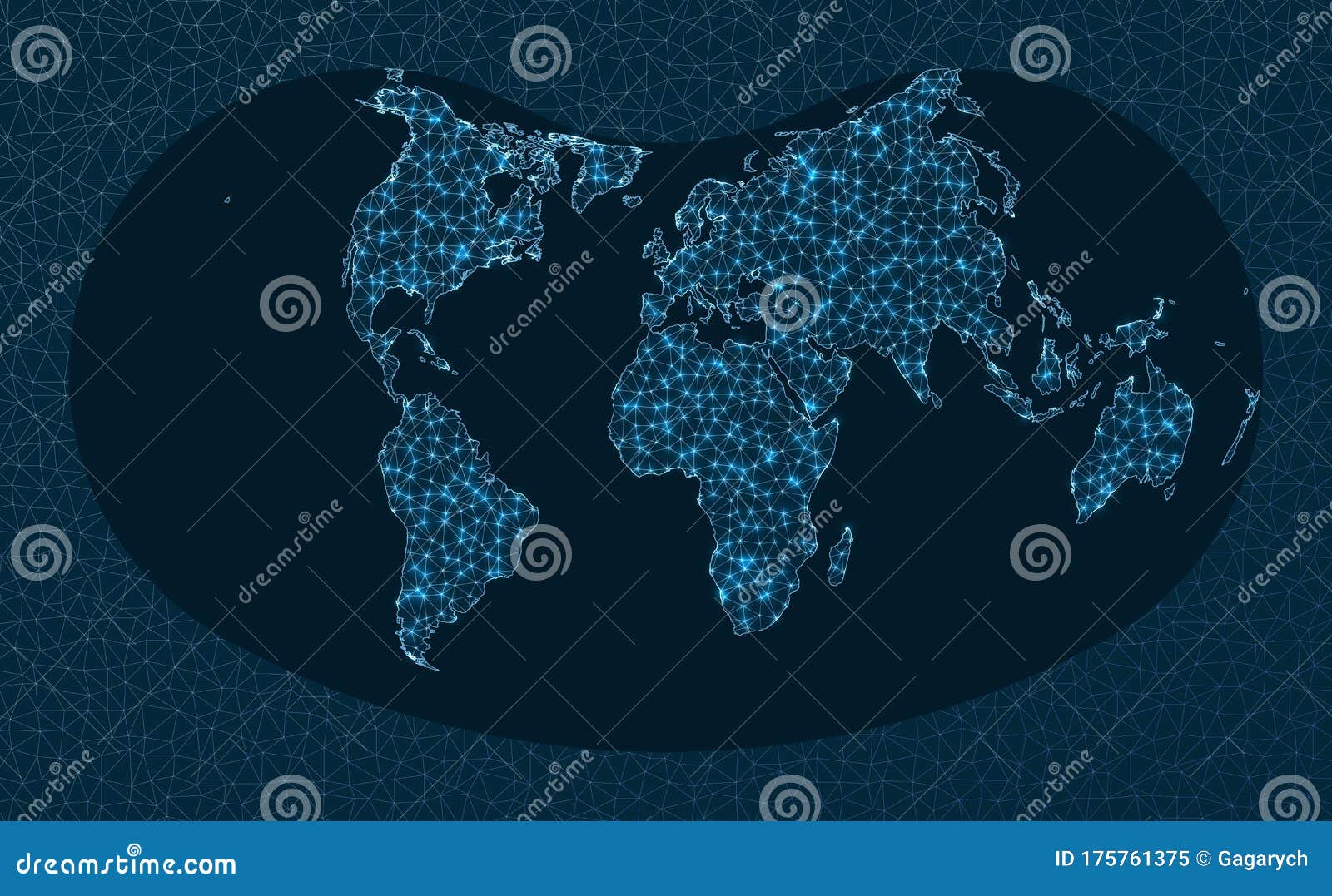 Illustration of Global Network. Stock Vector - Illustration of future ...