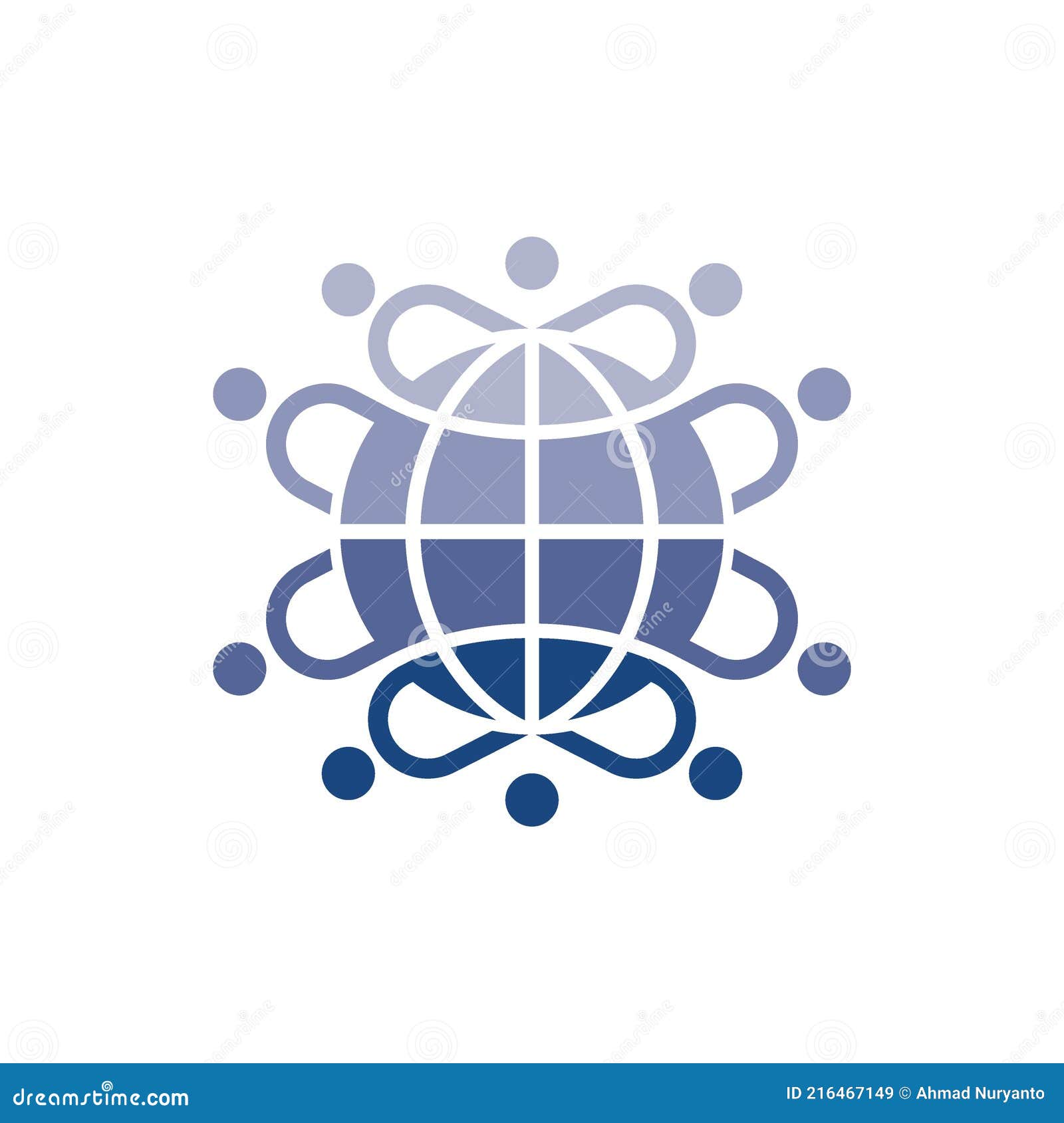 Globe and connections stock vector. Illustration of connections - 216467149