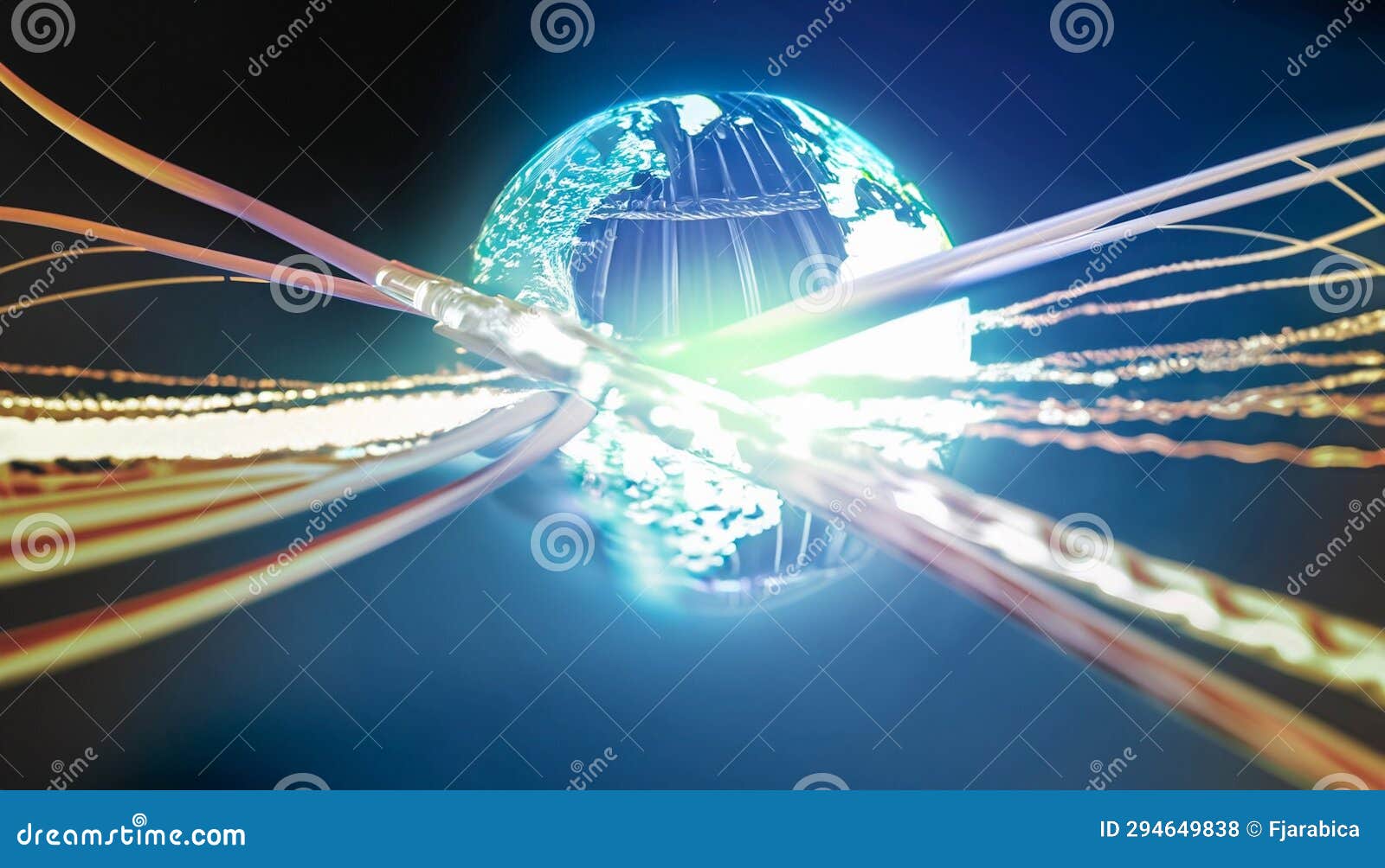 Illustration of Globe with Internet Stock Illustration - Illustration ...