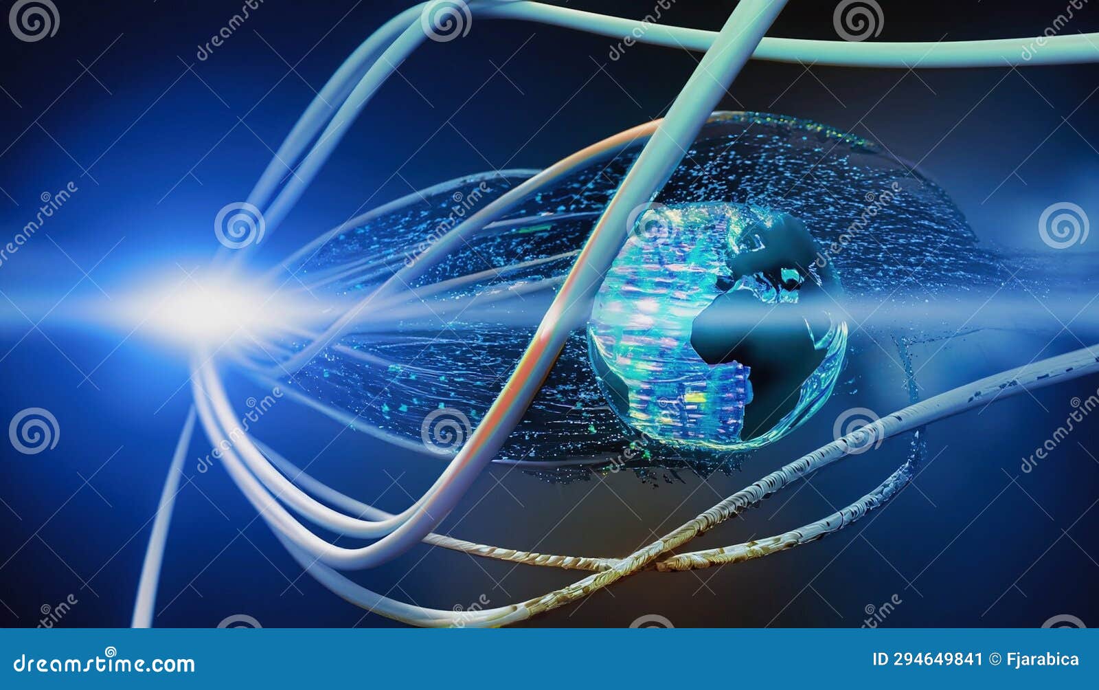 Illustration of Globe with Internet Stock Illustration - Illustration ...