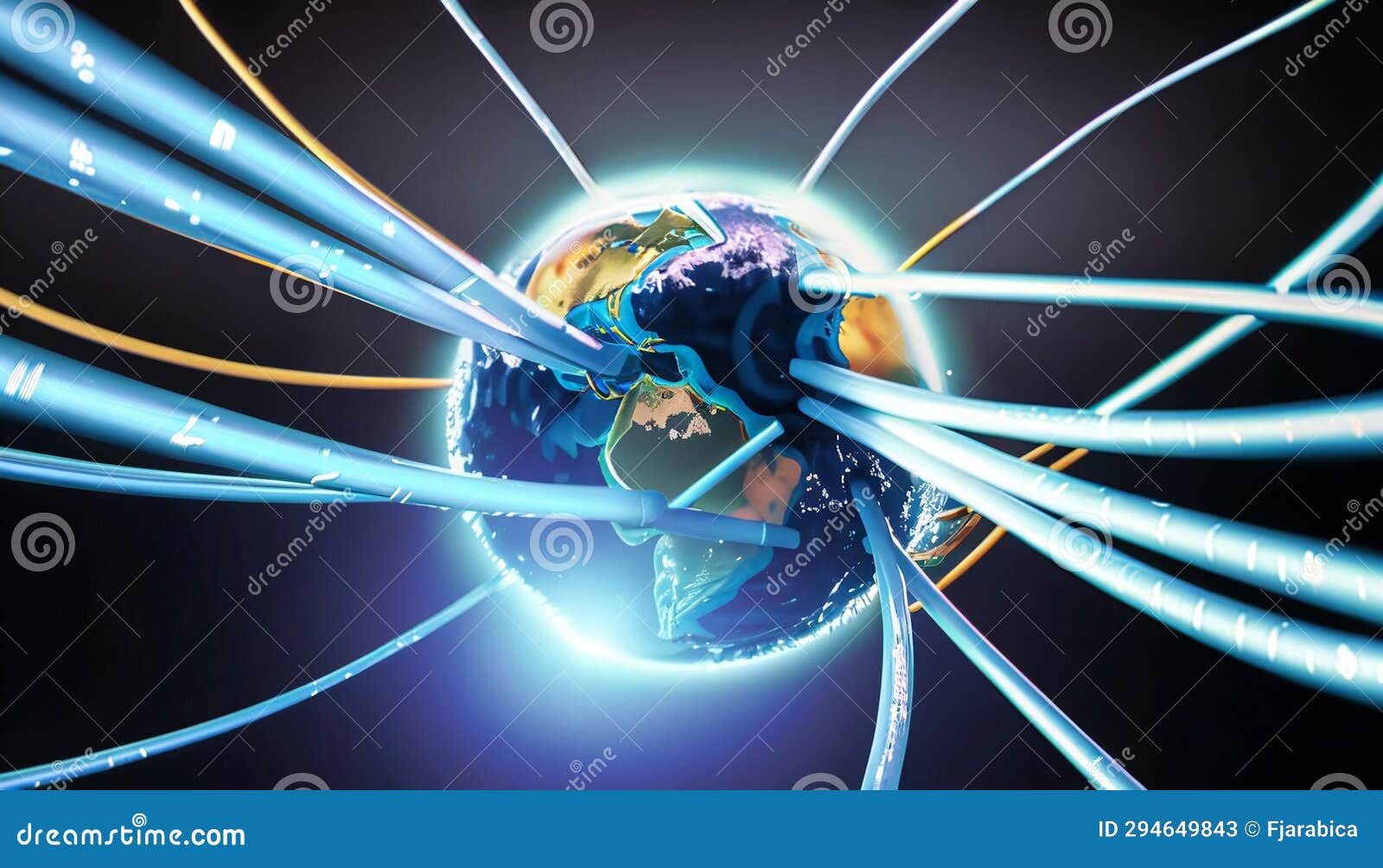 Illustration of Globe with Internet Stock Illustration - Illustration ...