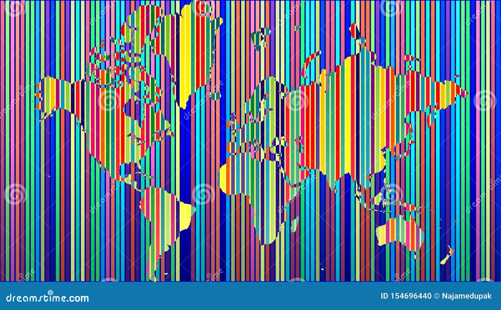 Illustration of Globe Map with Geometric Shapes Pattern Imposed Stock ...