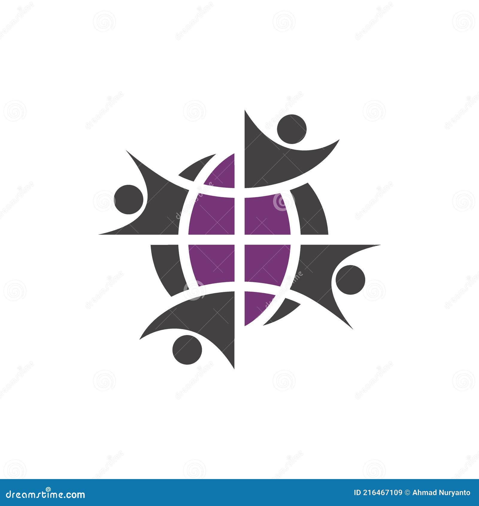 Globe and unity stock illustration. Illustration of charityvector ...