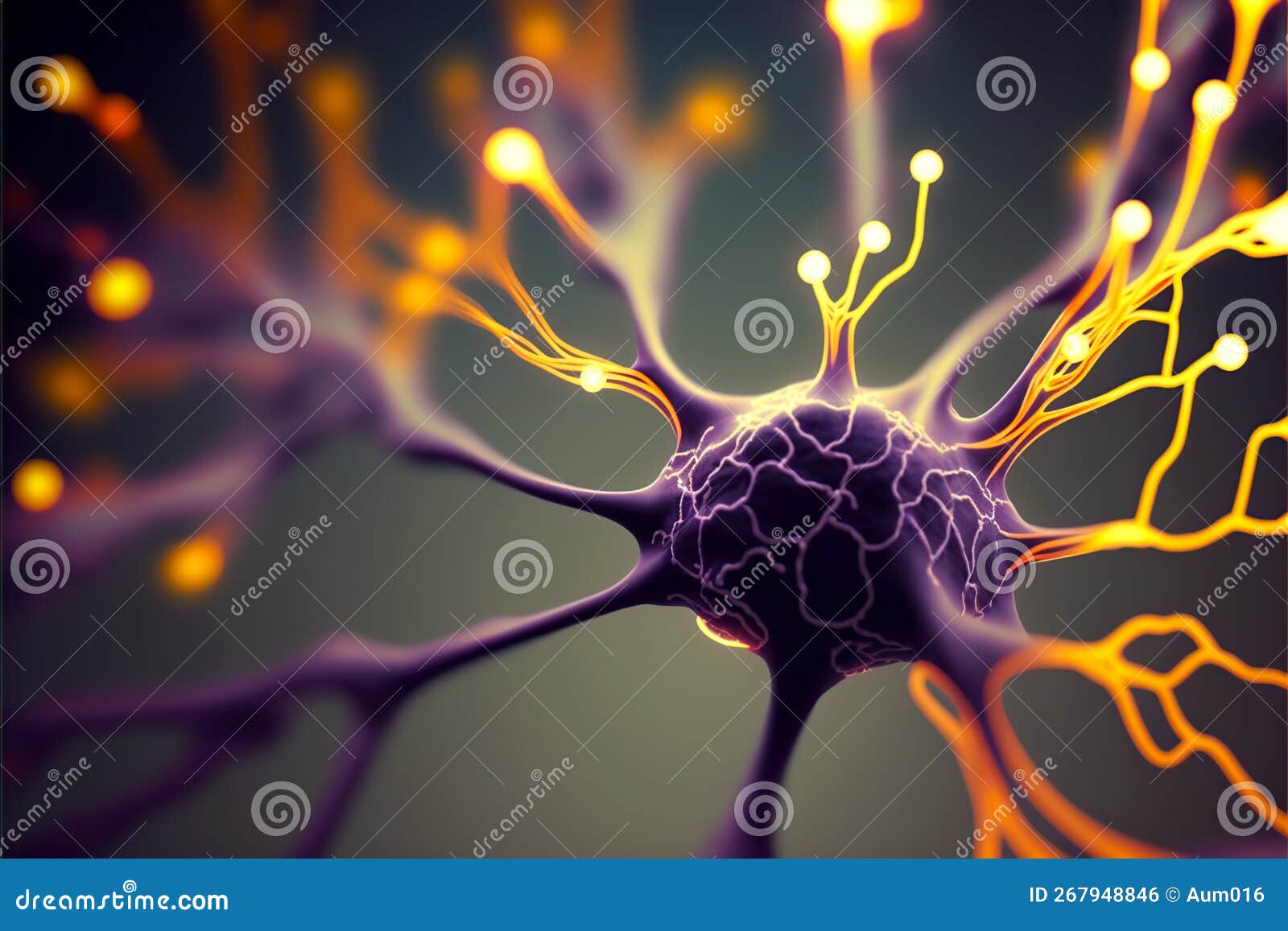 The Glow of the Brain at a Singularity Stock Illustration ...