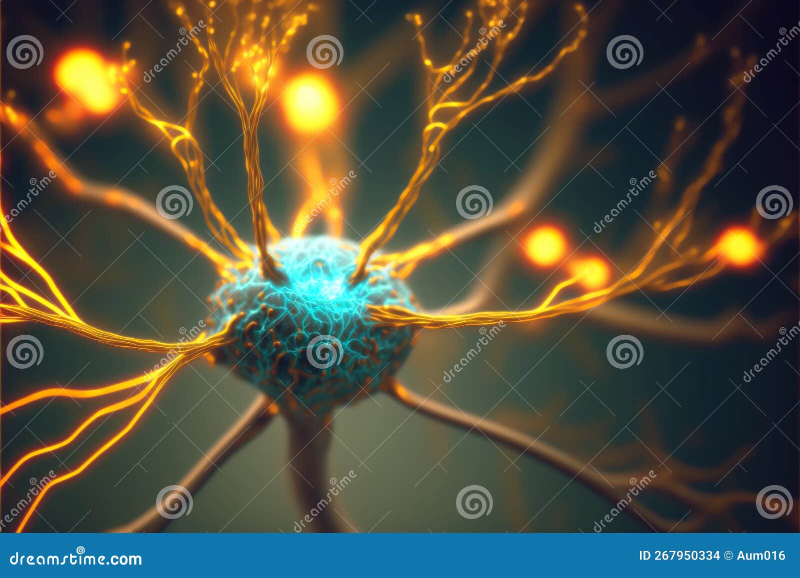The Glow of the Brain at a Singularity Stock Illustration ...