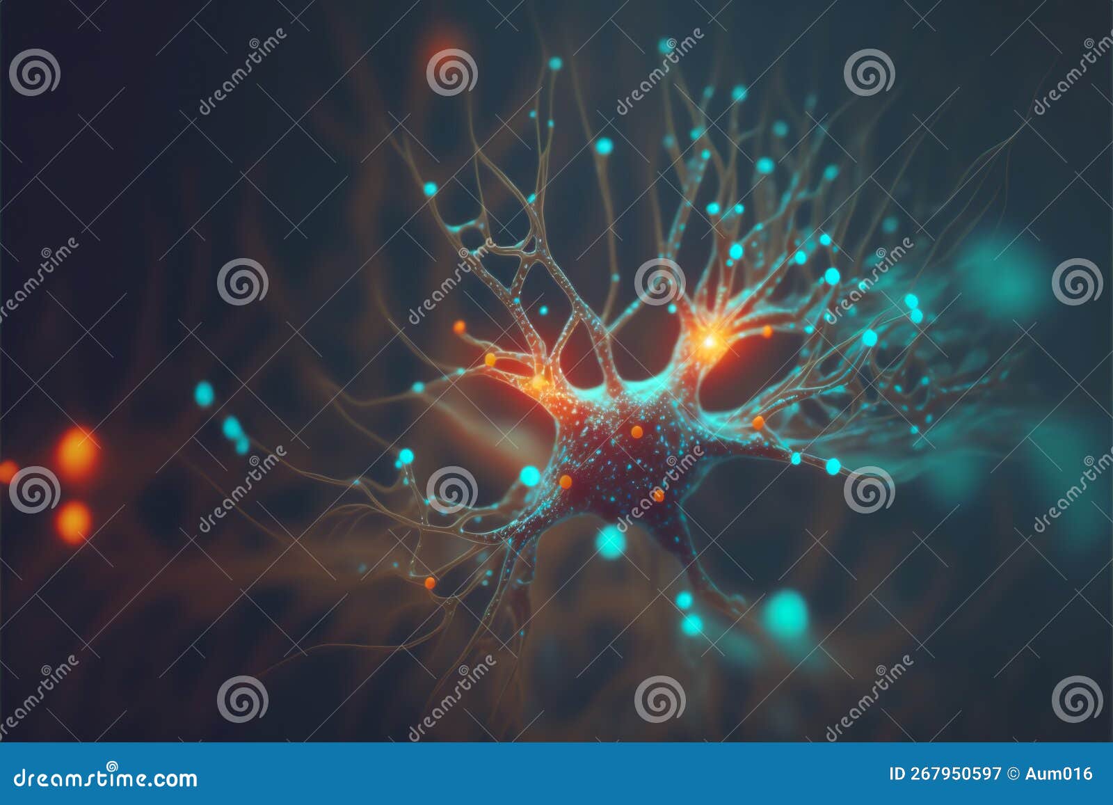 The Glow of the Brain at a Singularity Stock Illustration ...