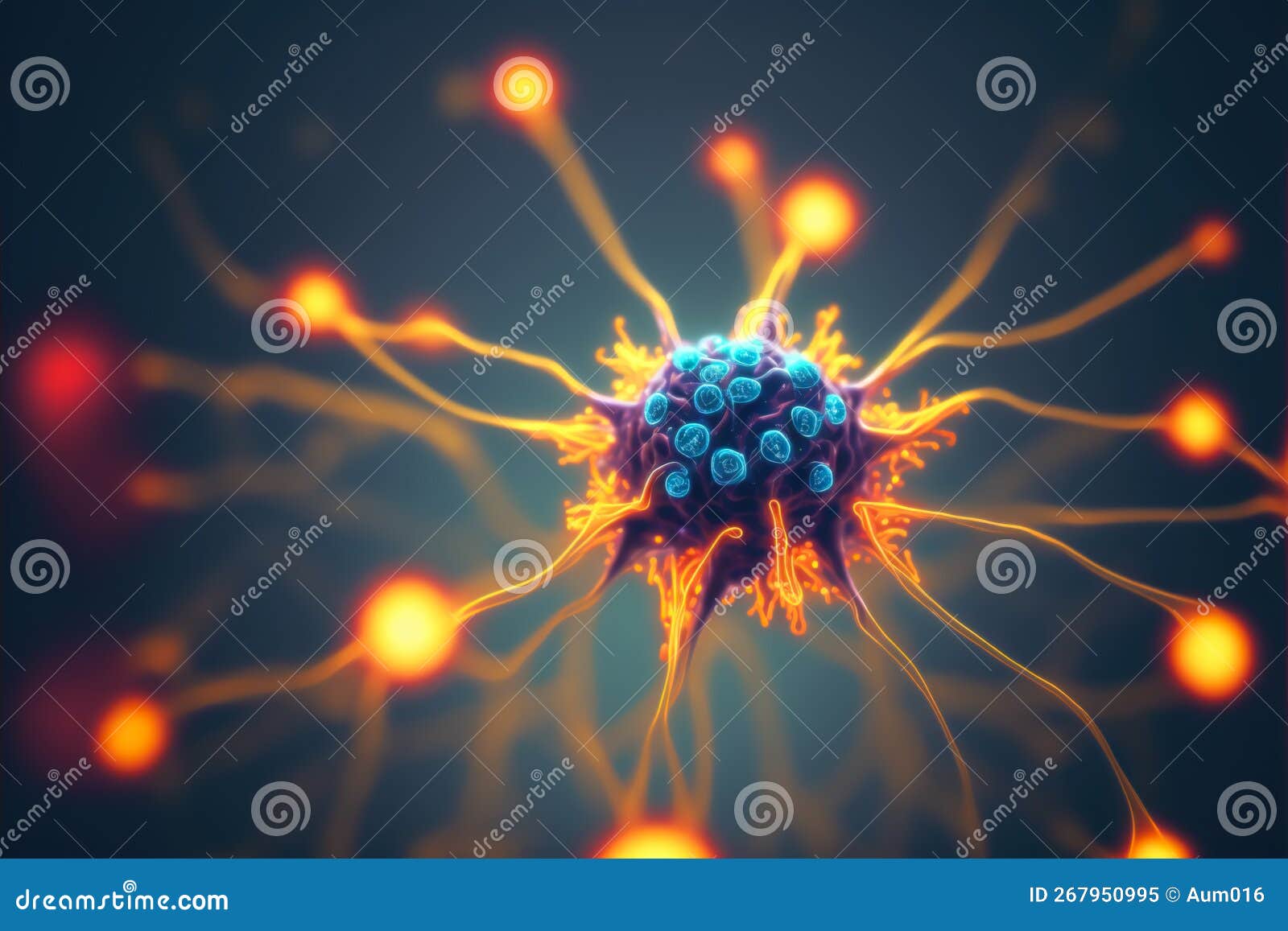 The Glow of the Brain at a Singularity Stock Illustration ...