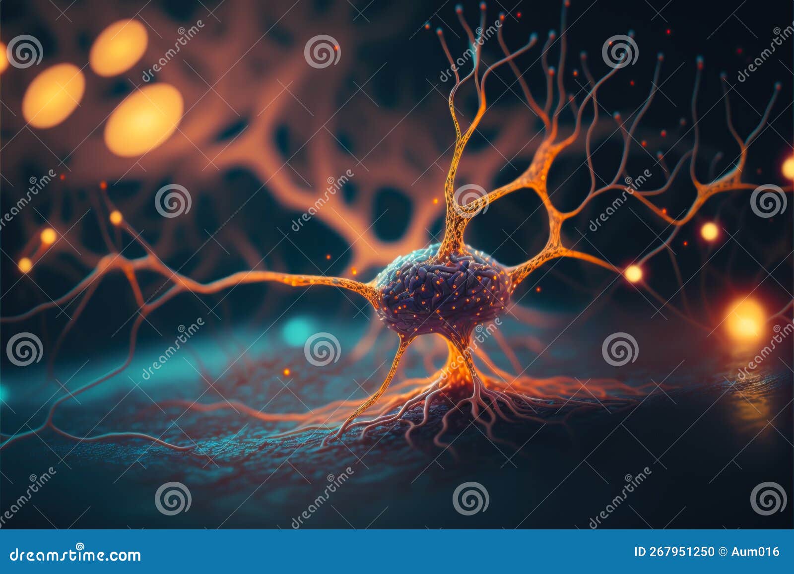 The Glow of the Brain at a Singularity Stock Illustration ...