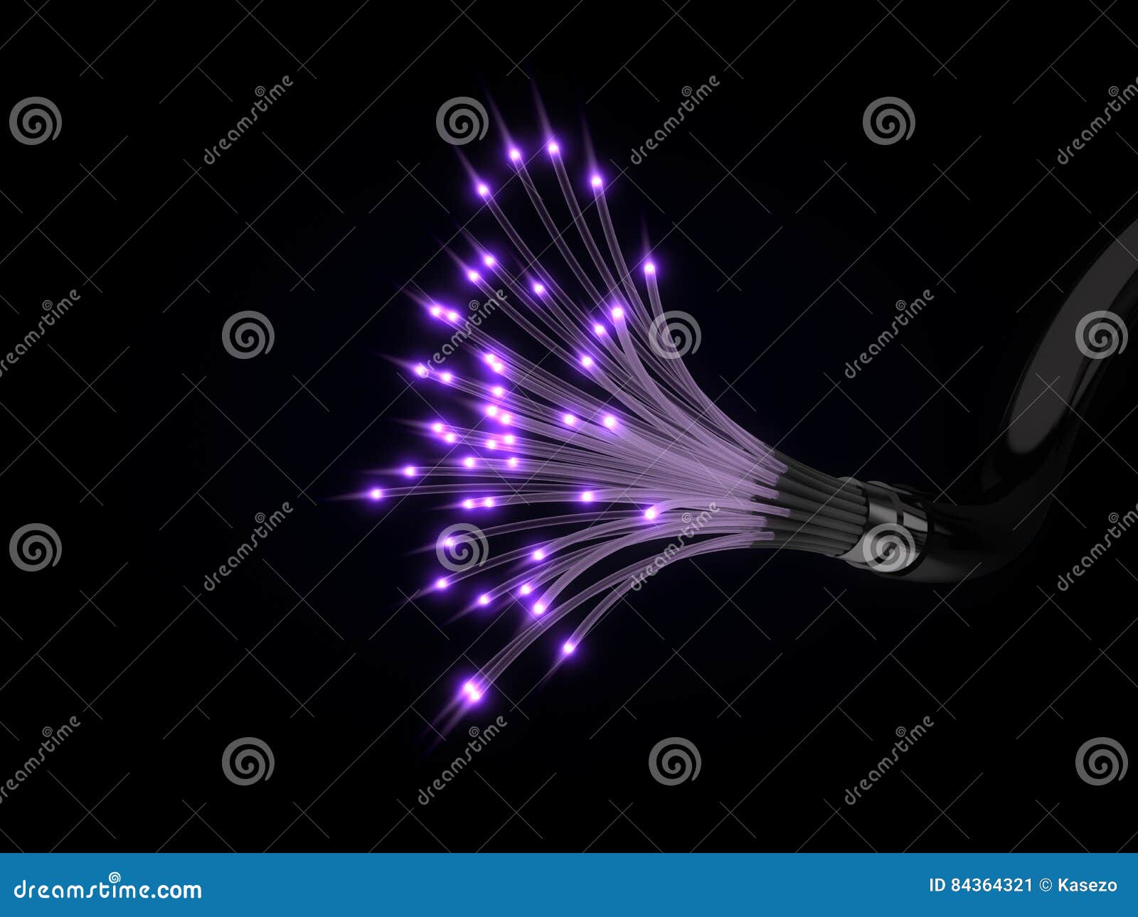 Illustration of Glowing Fiber Optic Cable Stock Illustration ...