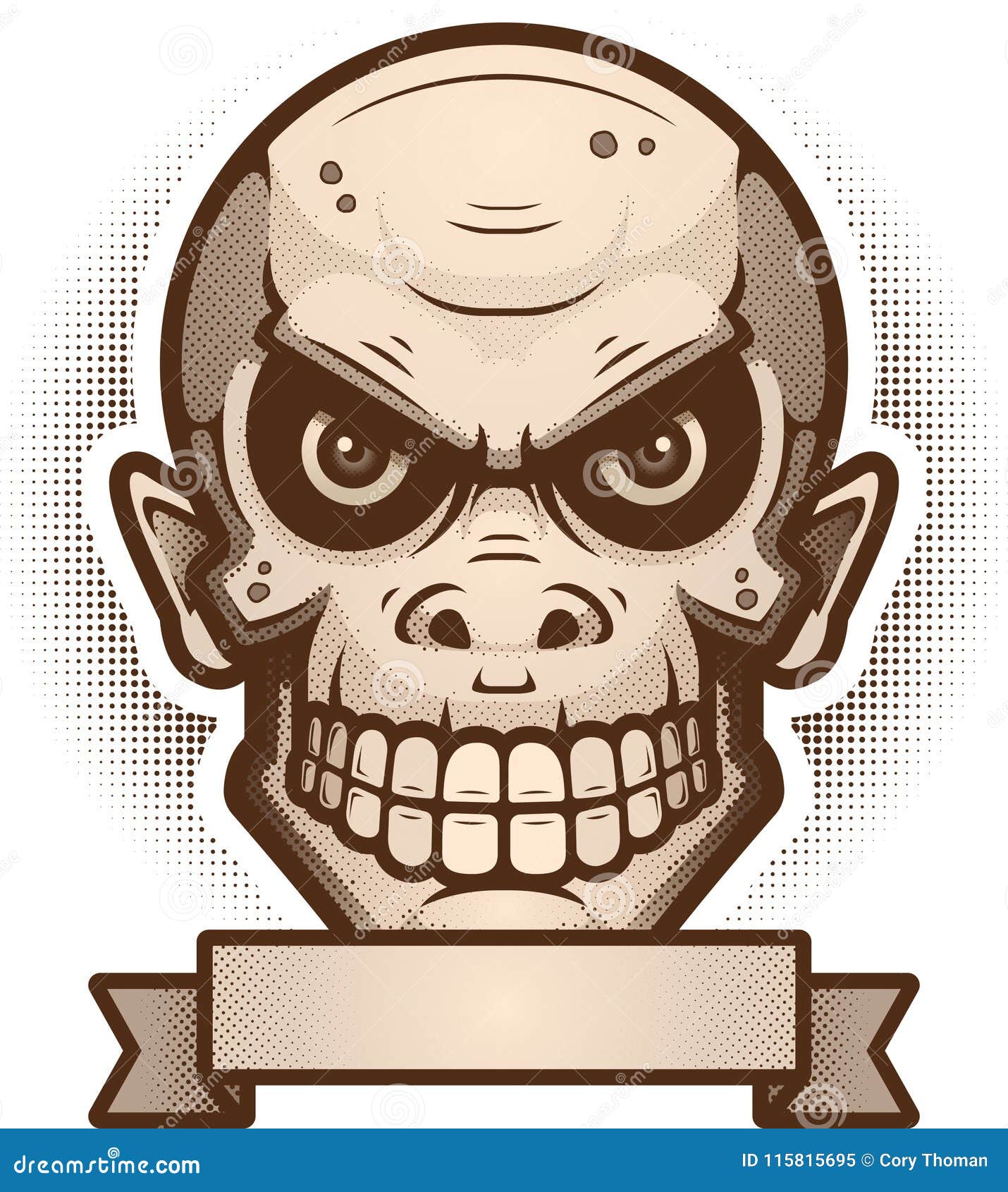 Goblin Banner Illustration stock vector. Illustration of scary - 115815695