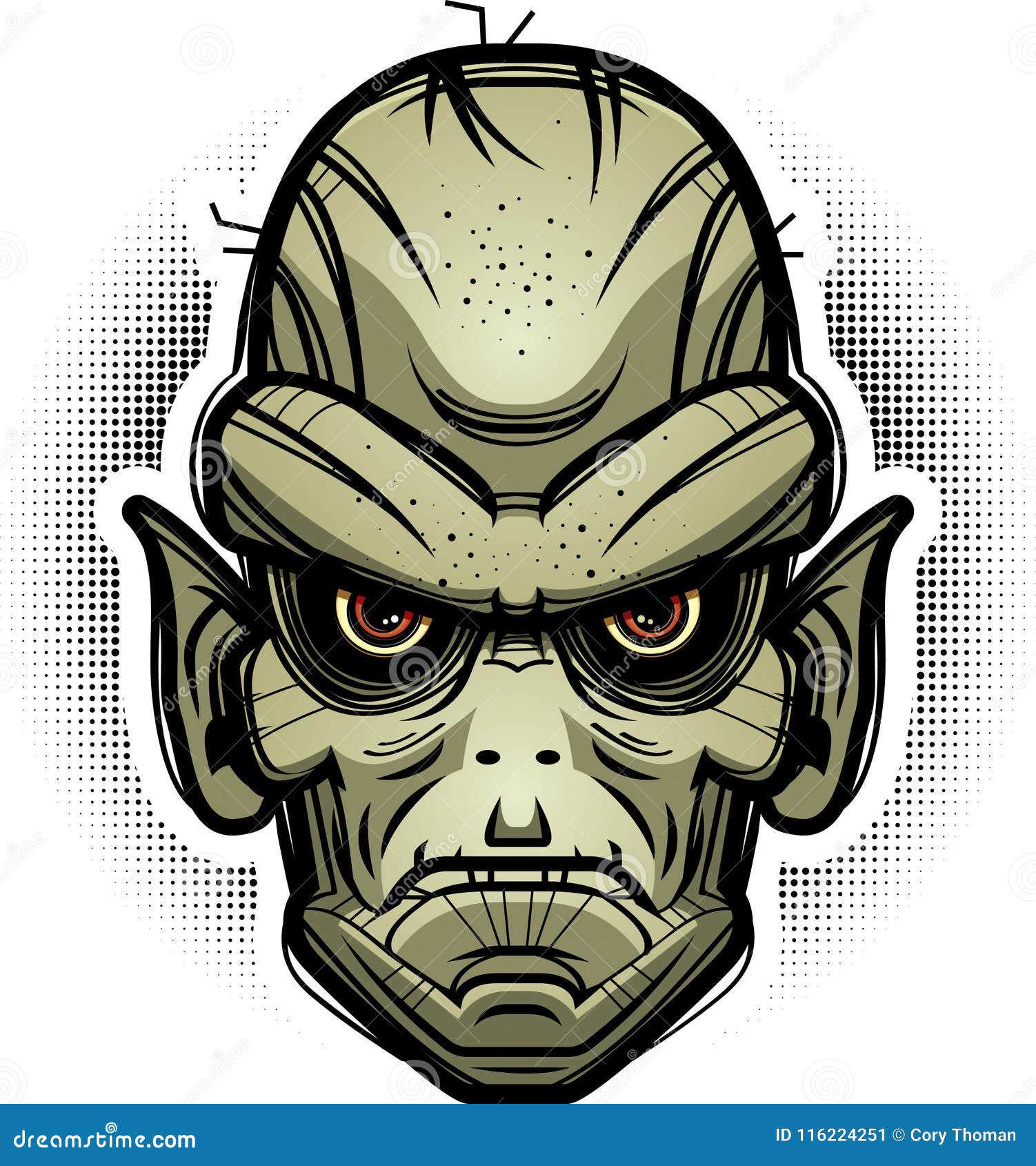 Evil Goblin Illustration stock vector. Illustration of clip - 116224251
