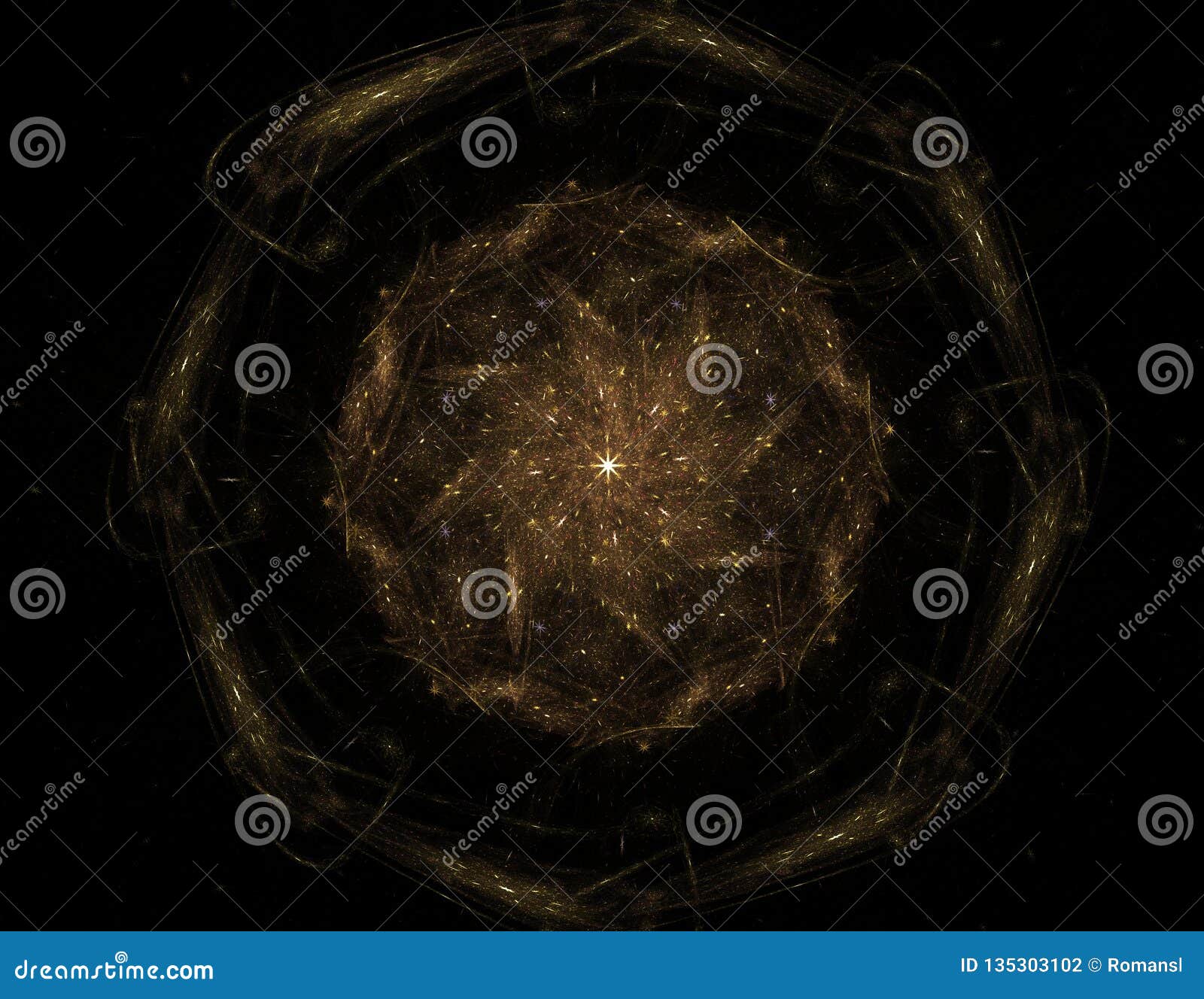 Illustration of Gold Glittering Star Dust Circle Stock Illustration ...