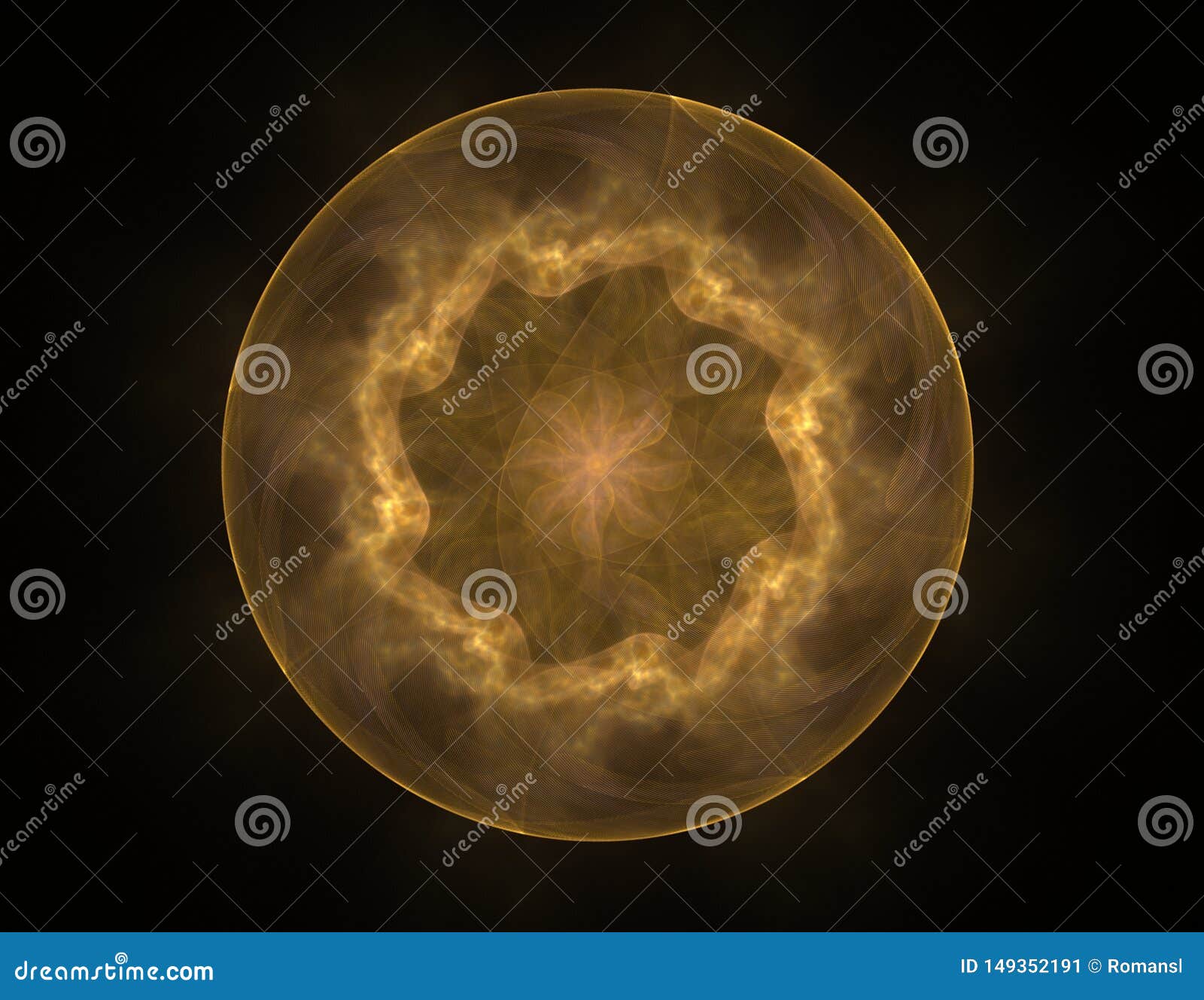 Illustration of Gold Glittering Star Dust Circle Stock Illustration ...