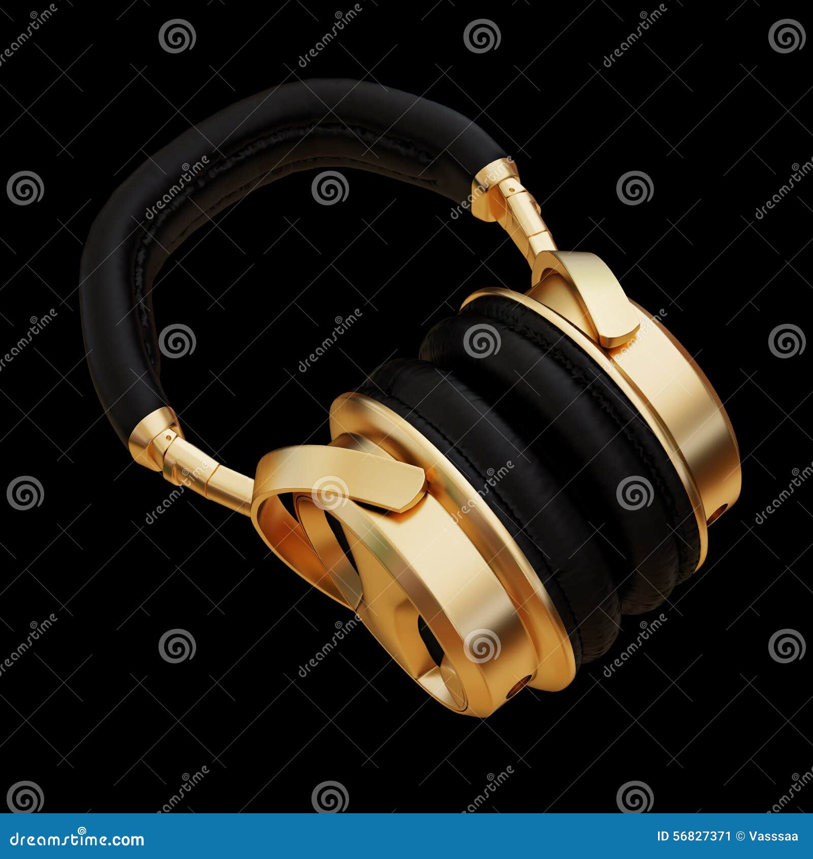 Illustration of a Gold Headphones Stock Illustration - Illustration of ...