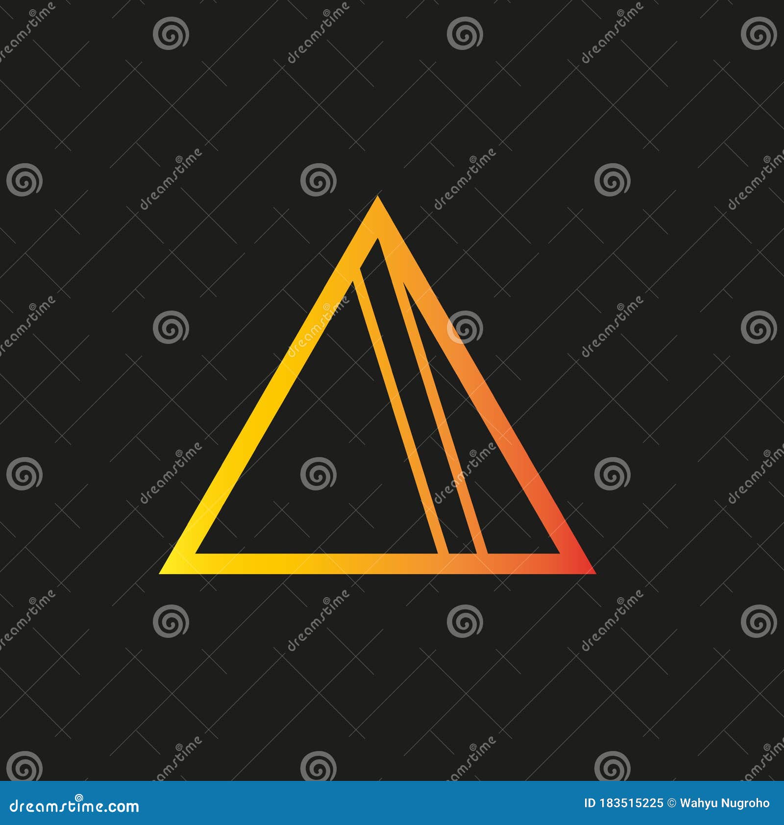 Logo gold and triangle stock vector. Illustration of concept - 183515225