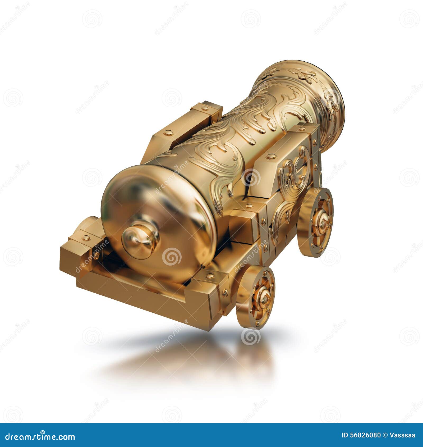Vintage Cannon Isometric Drawings Cartoon Vector | CartoonDealer.com ...